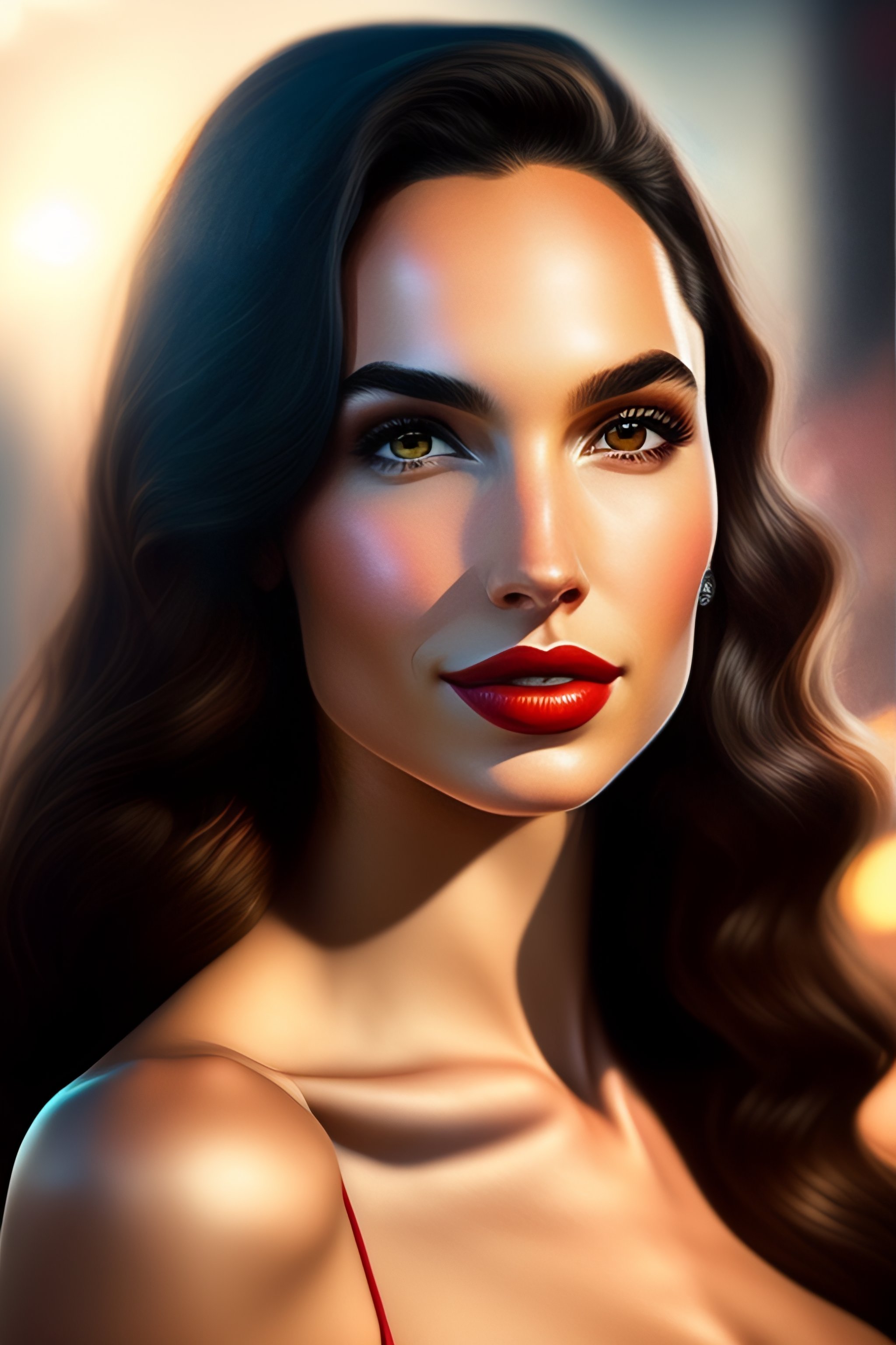 Lexica - Photo of a young gorgeous woman in the style of gal gadot ...