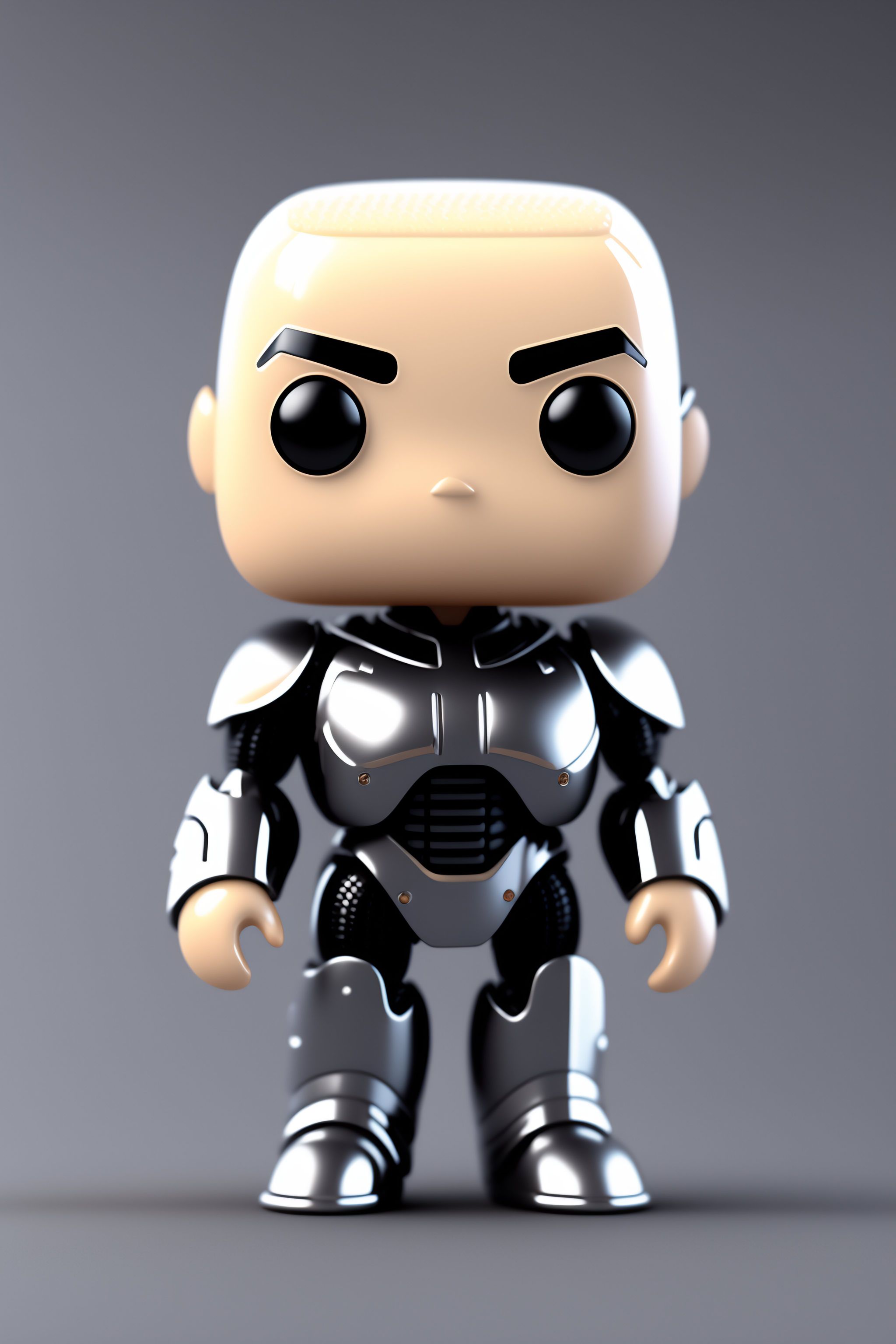 Lexica - 3d render of funko pop robocop