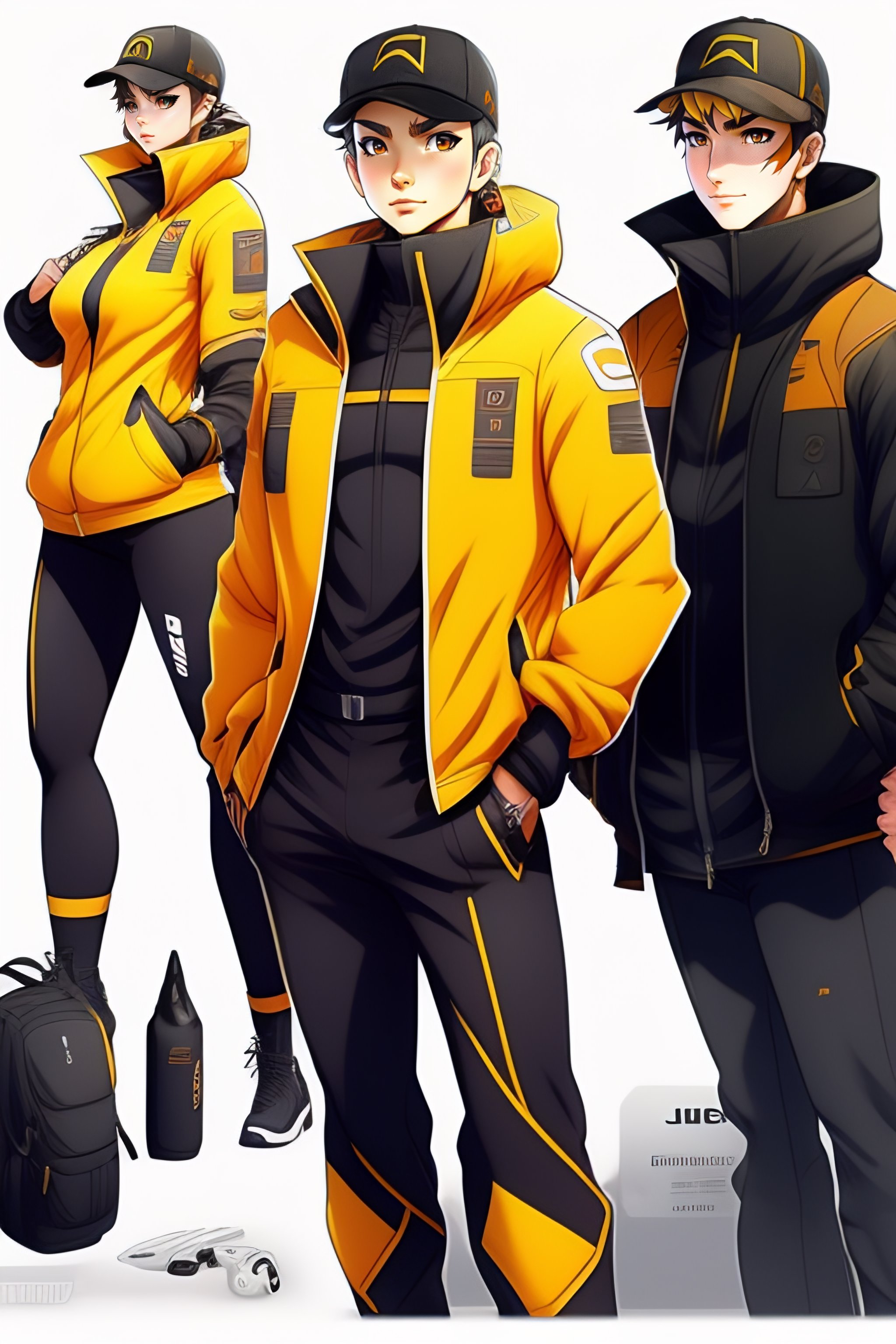 Lexica - Drawinf of male Pokemon trainer in techwear clothes by J Scott ...