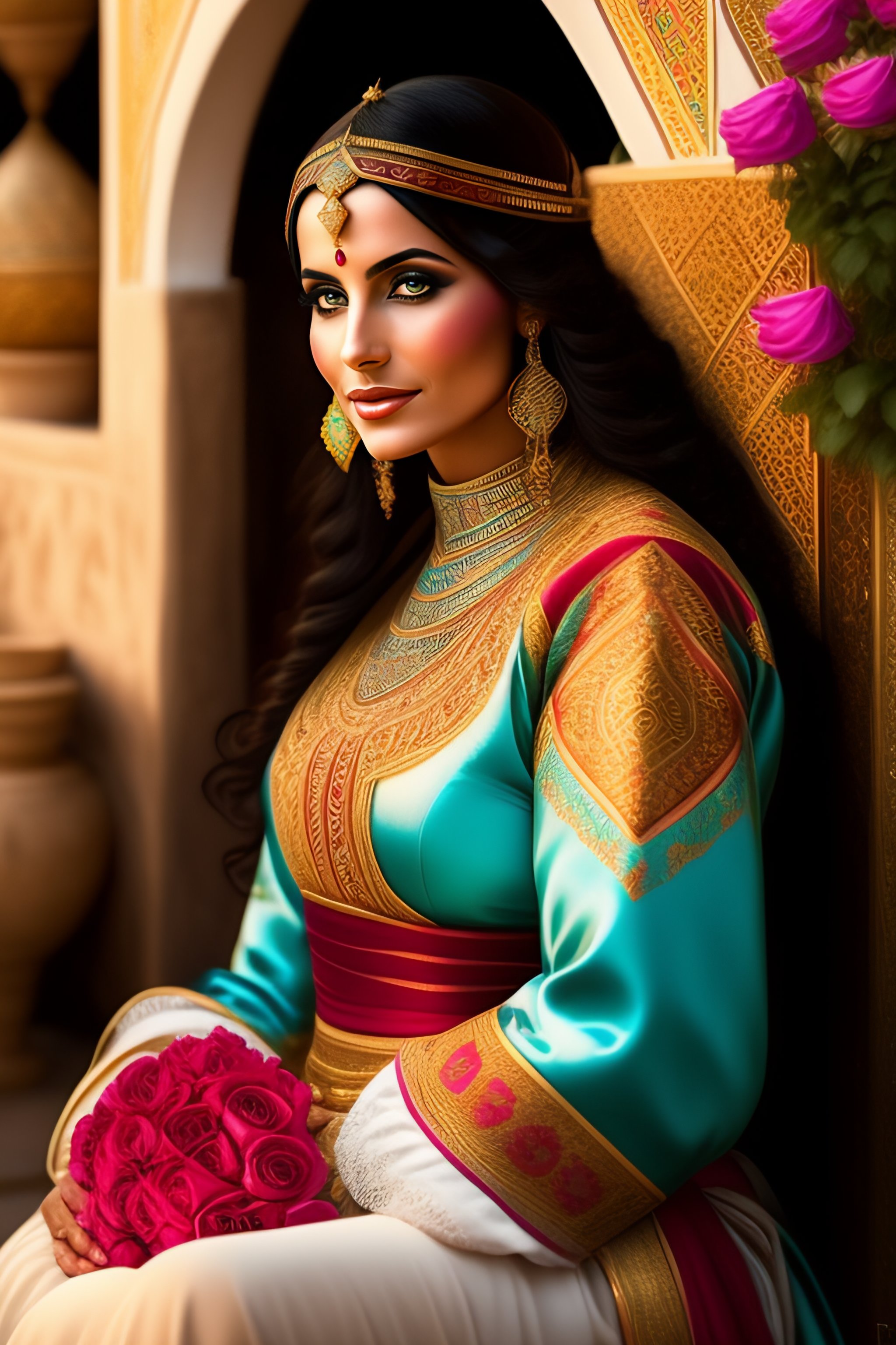 Lexica - Beautiful Jewish woman, medieval Arabic clothes, Andalusia ...