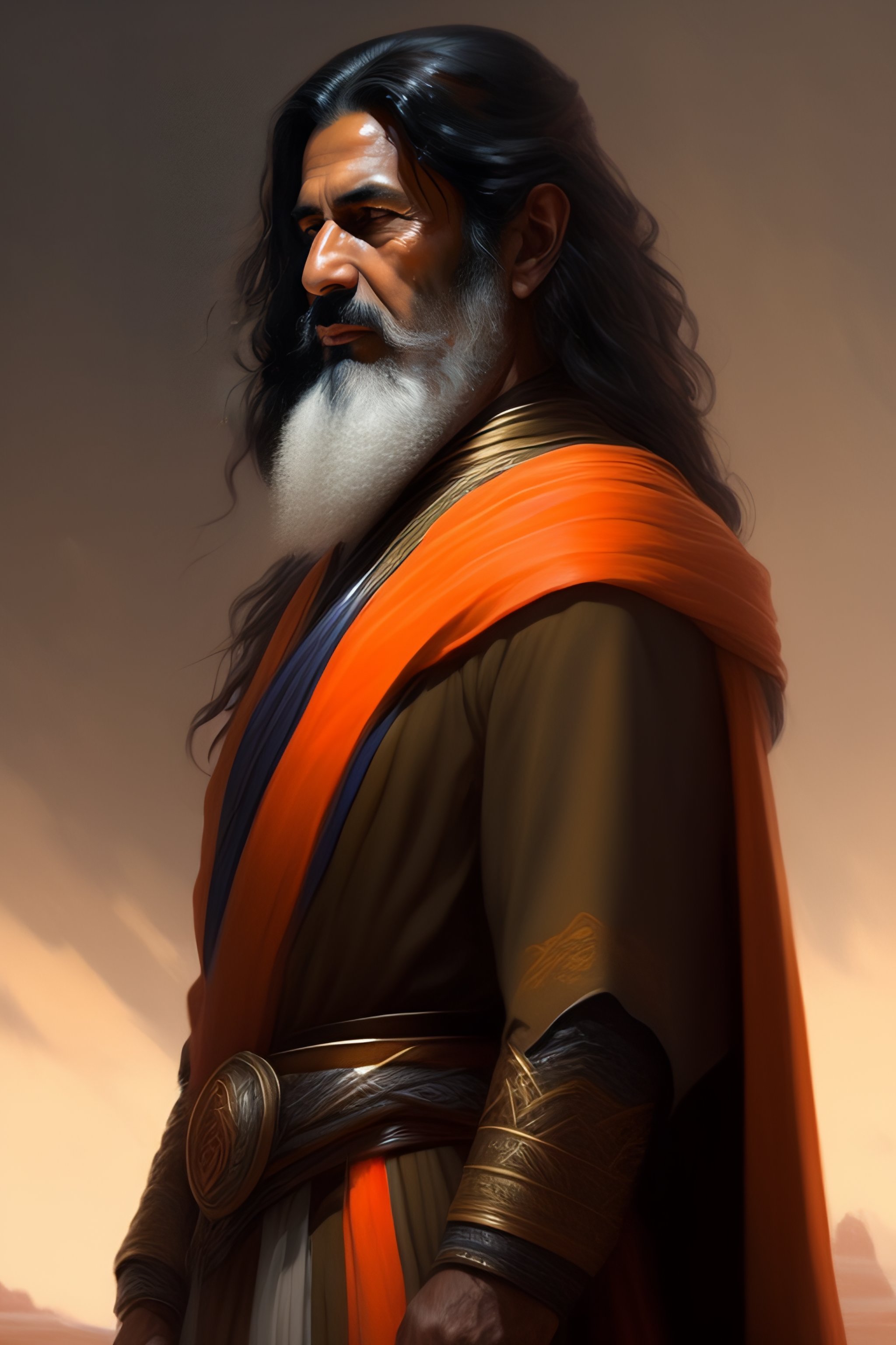 Lexica - Portrait of a man by Greg Rutkowski, an old Jedi, arabian ...