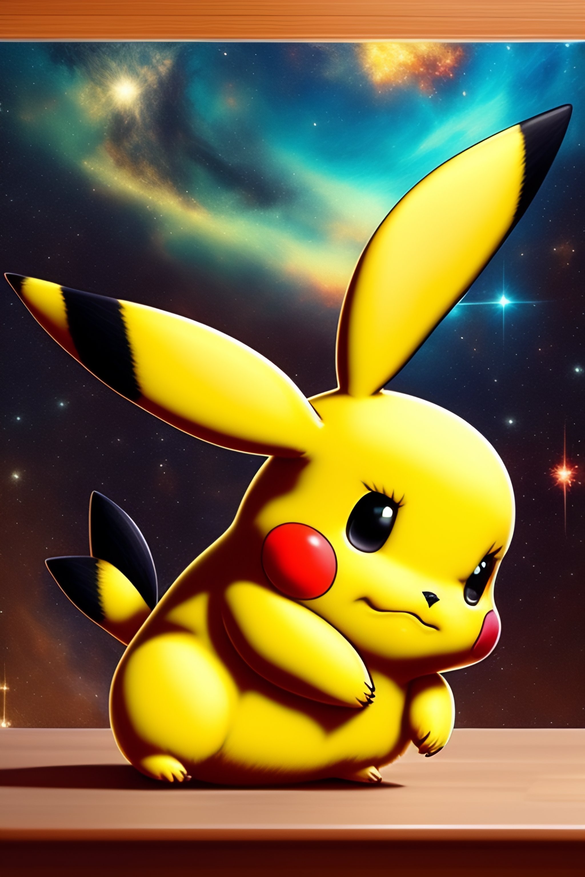 Lexica - Pikachu with peace in the space