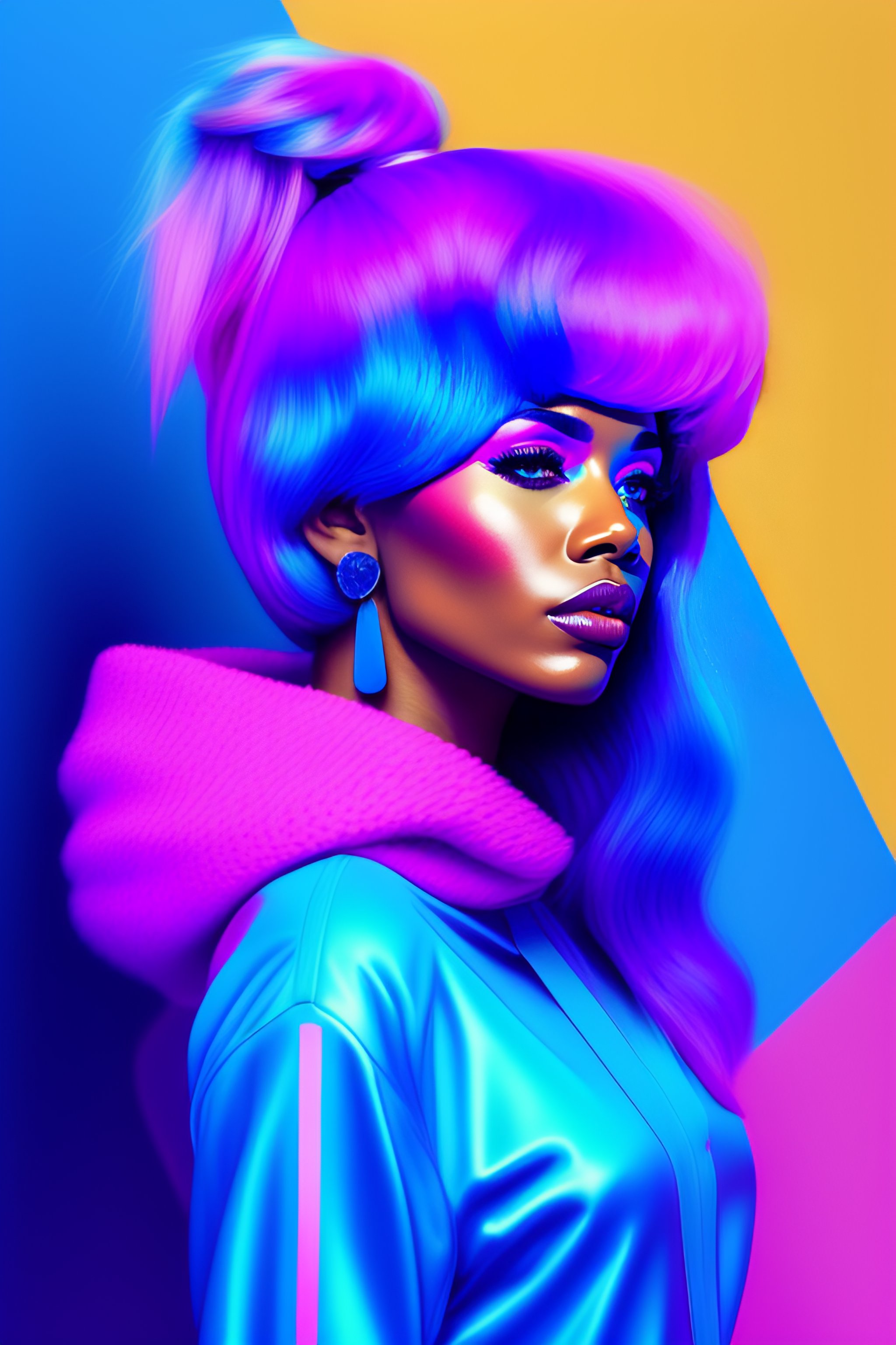 Lexica - Blue and pink key, style 80s, pixel art