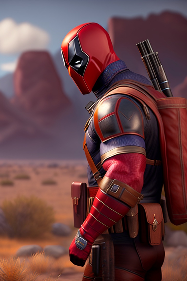 Lexica - Deadpool suit in red dead redemption 2, cinematic ...