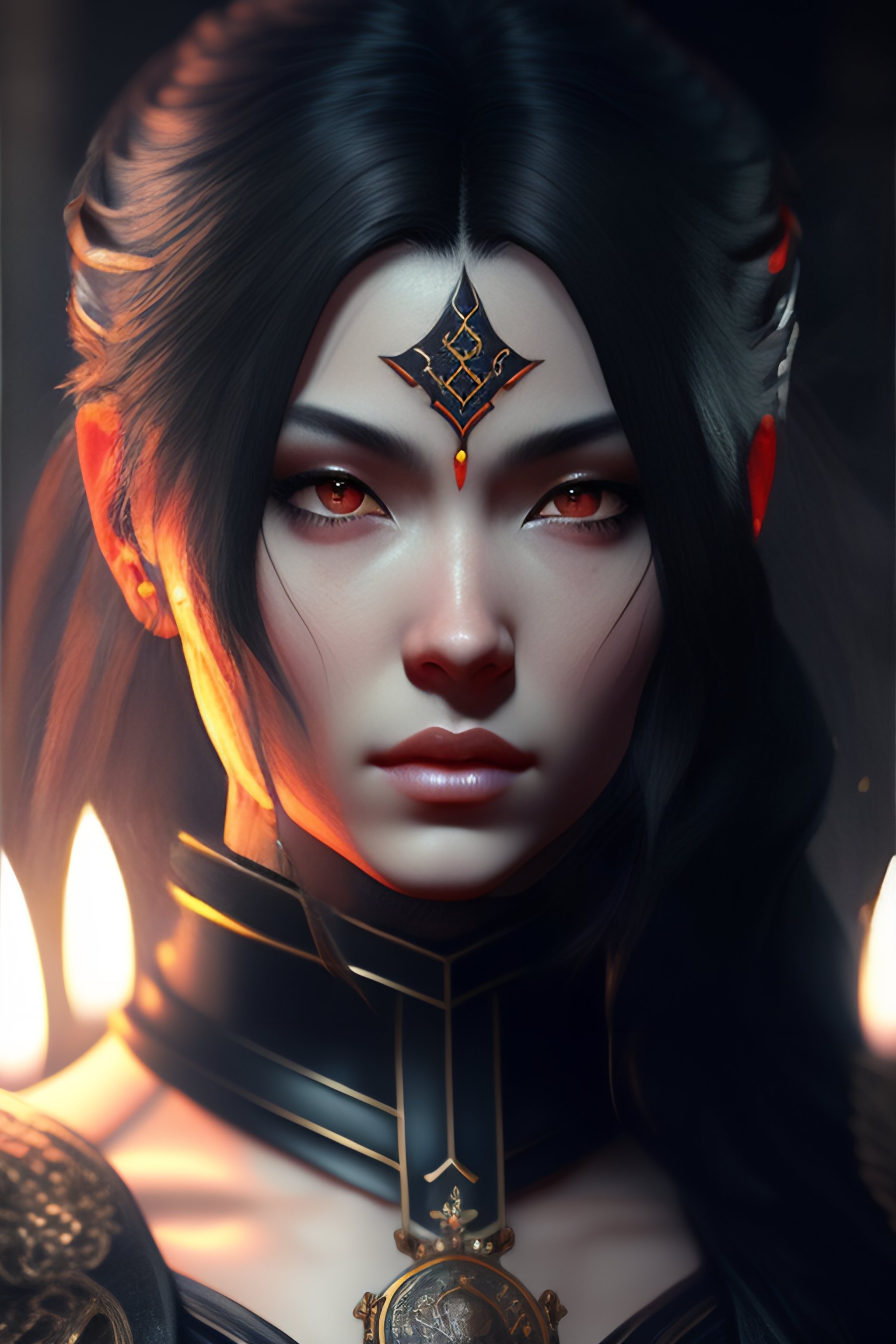 Lexica - Gothic girl with Rune tattoo, character concept, angry light ...