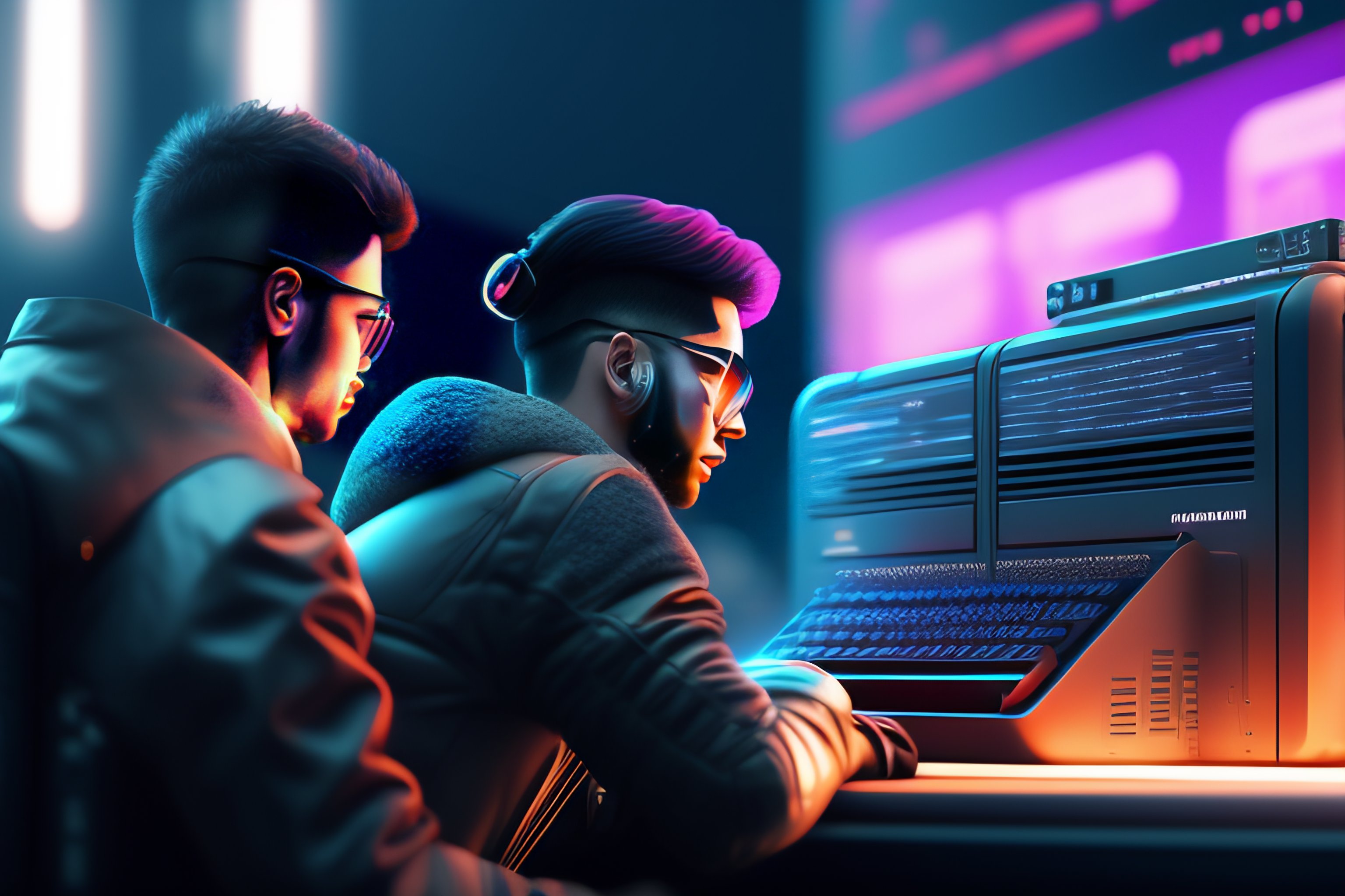 Lexica - Photorealistic and hyper detailed illustration of an AI typing ...