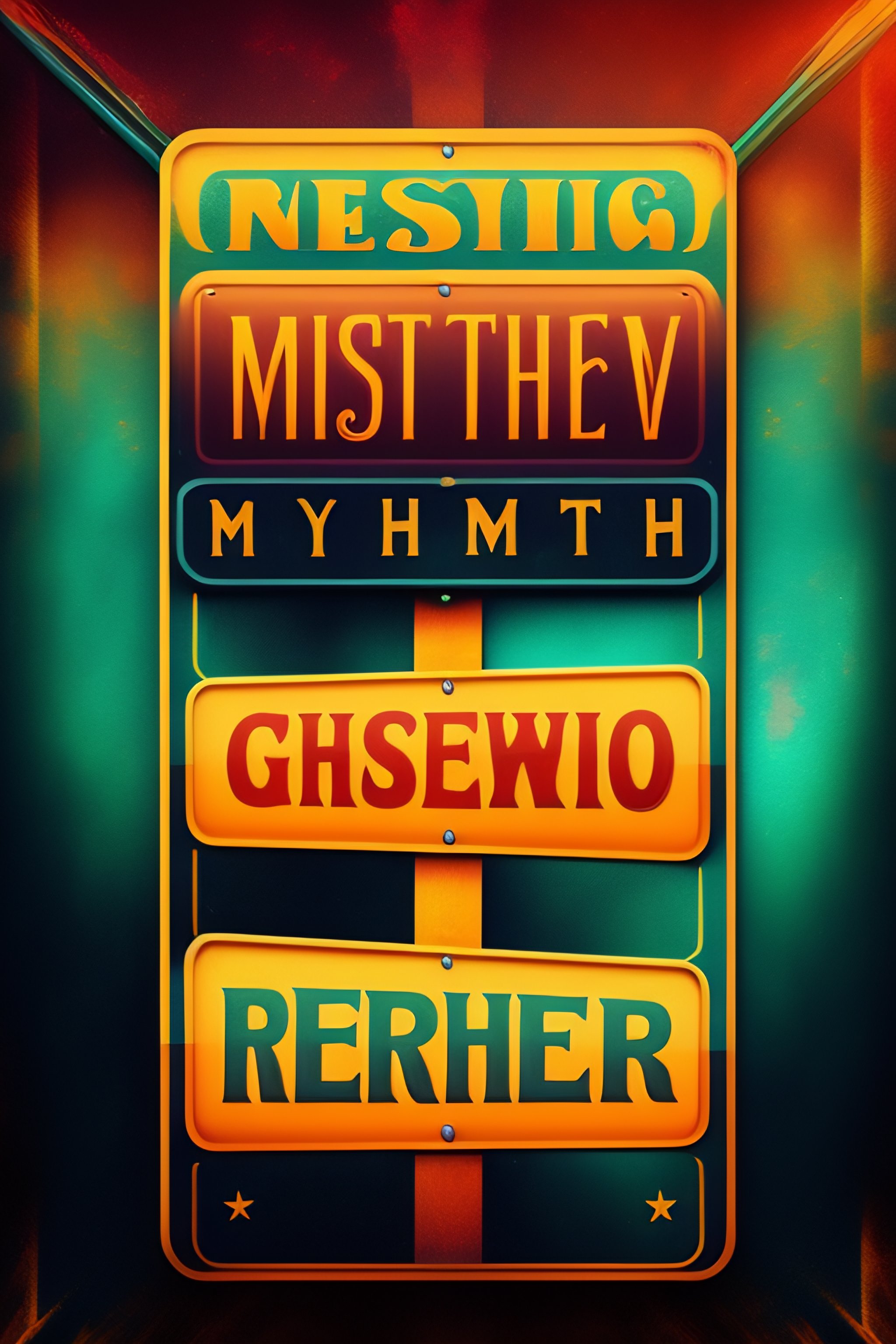 Lexica - Beautiful award winning retro painting mystery sign, extreme ...