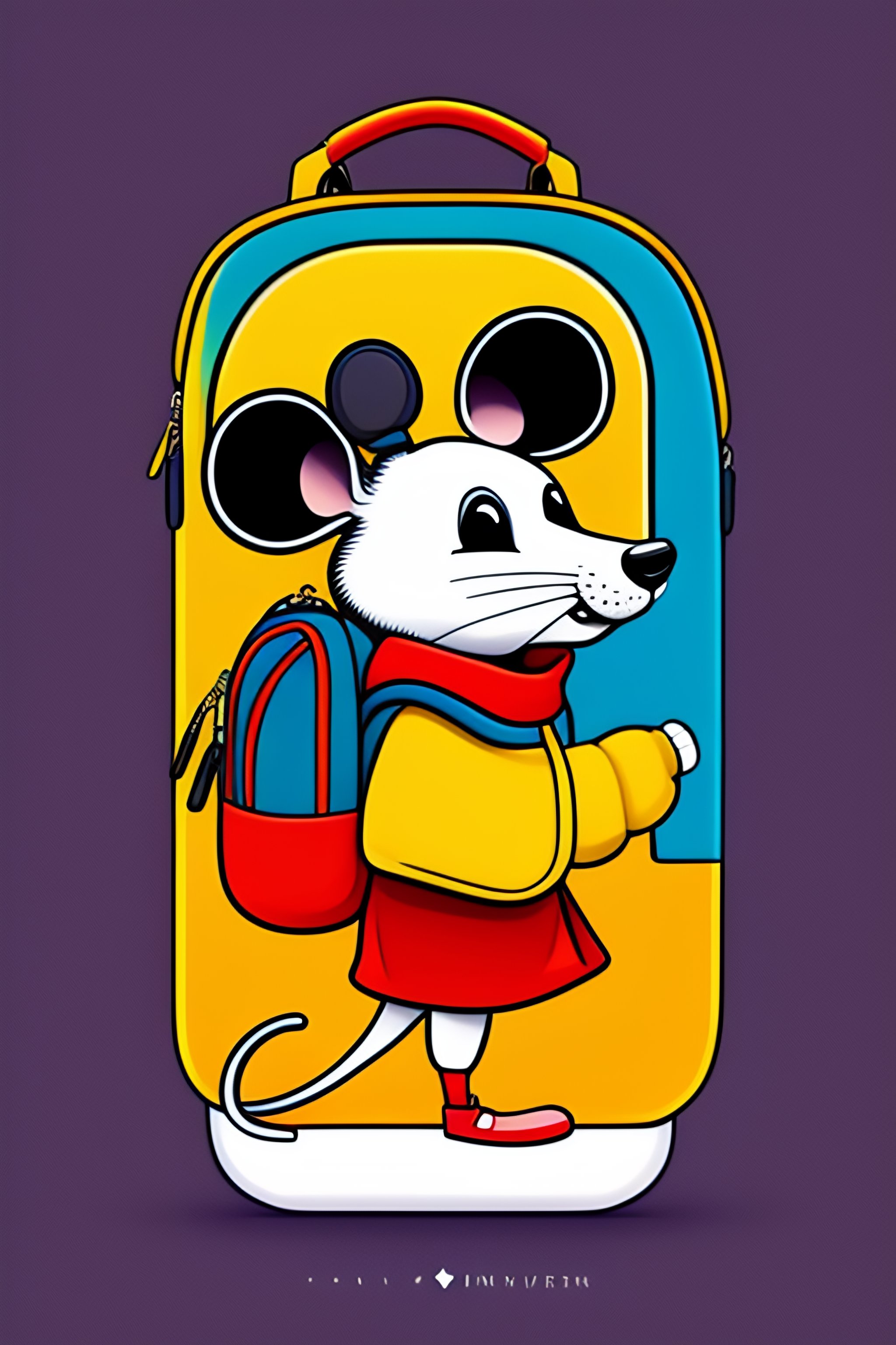 Lexica - Anthropomorphic mouse traveling with backpack, dressed ...