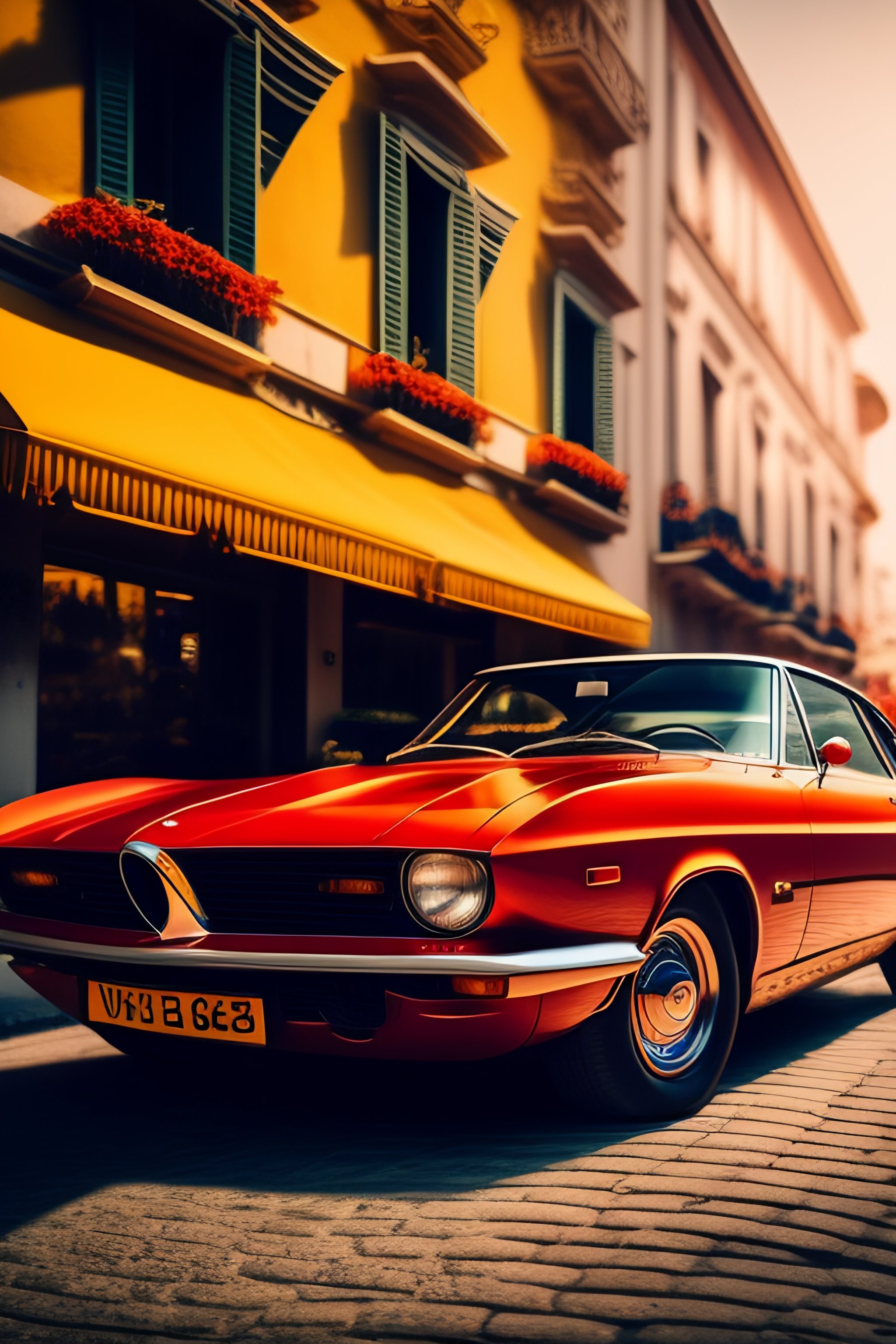 Lexica - Classic italian car, city background, professional photography ...