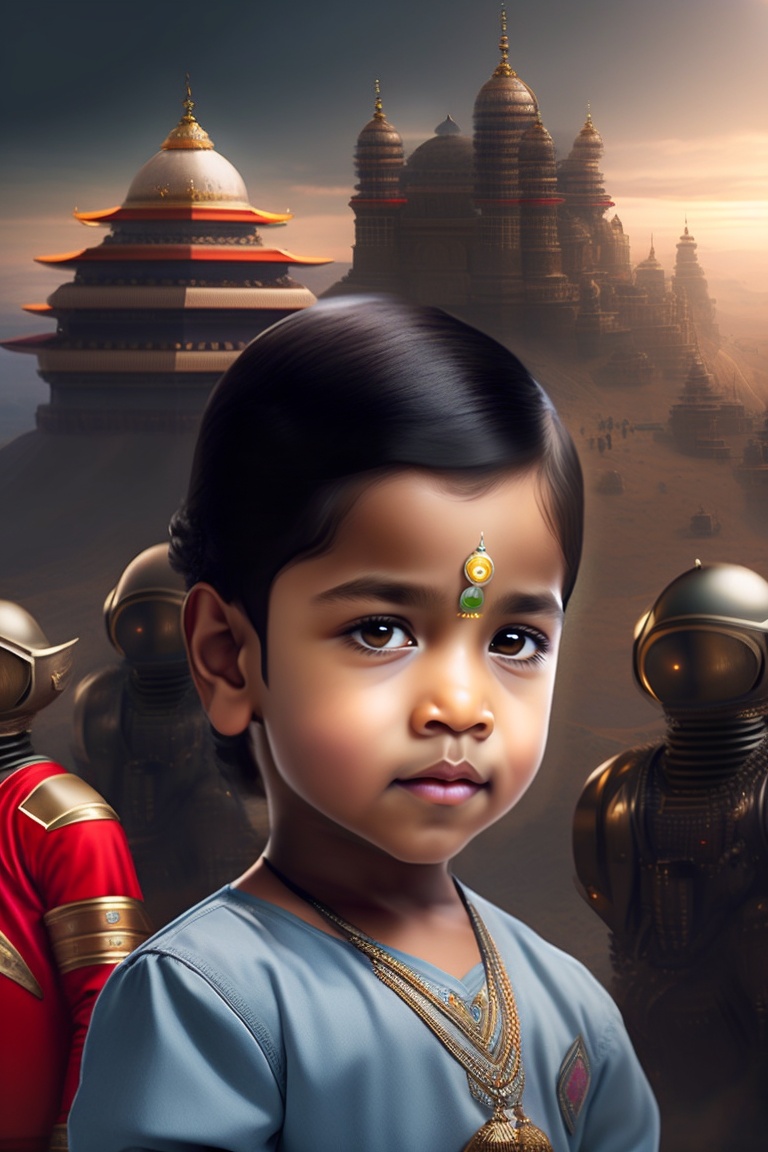 Lexica - An indian child coming out voctorious among robots, he is in ...