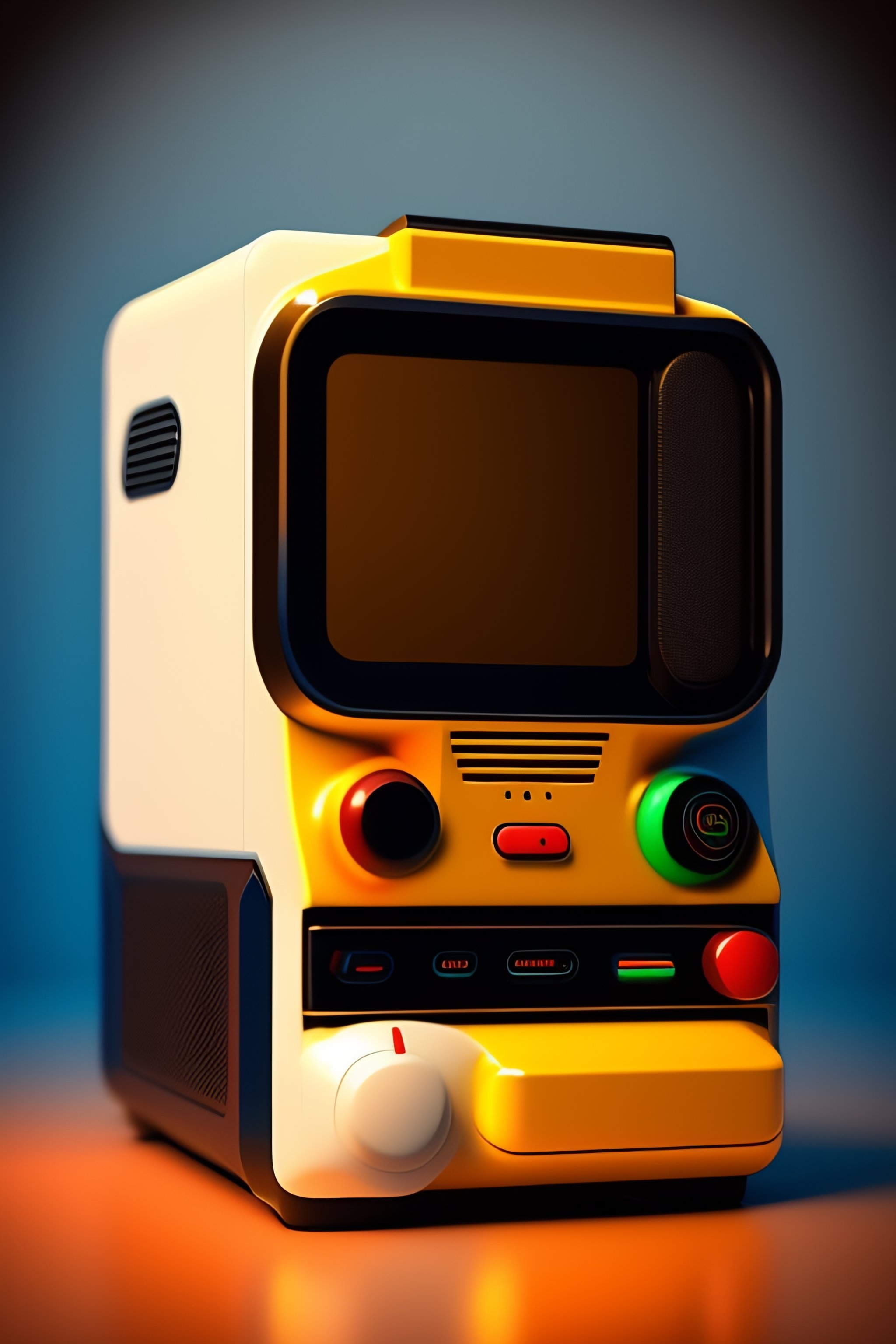 Lexica - Cartoon cute gaming computer, retro style --v 4 --q 2