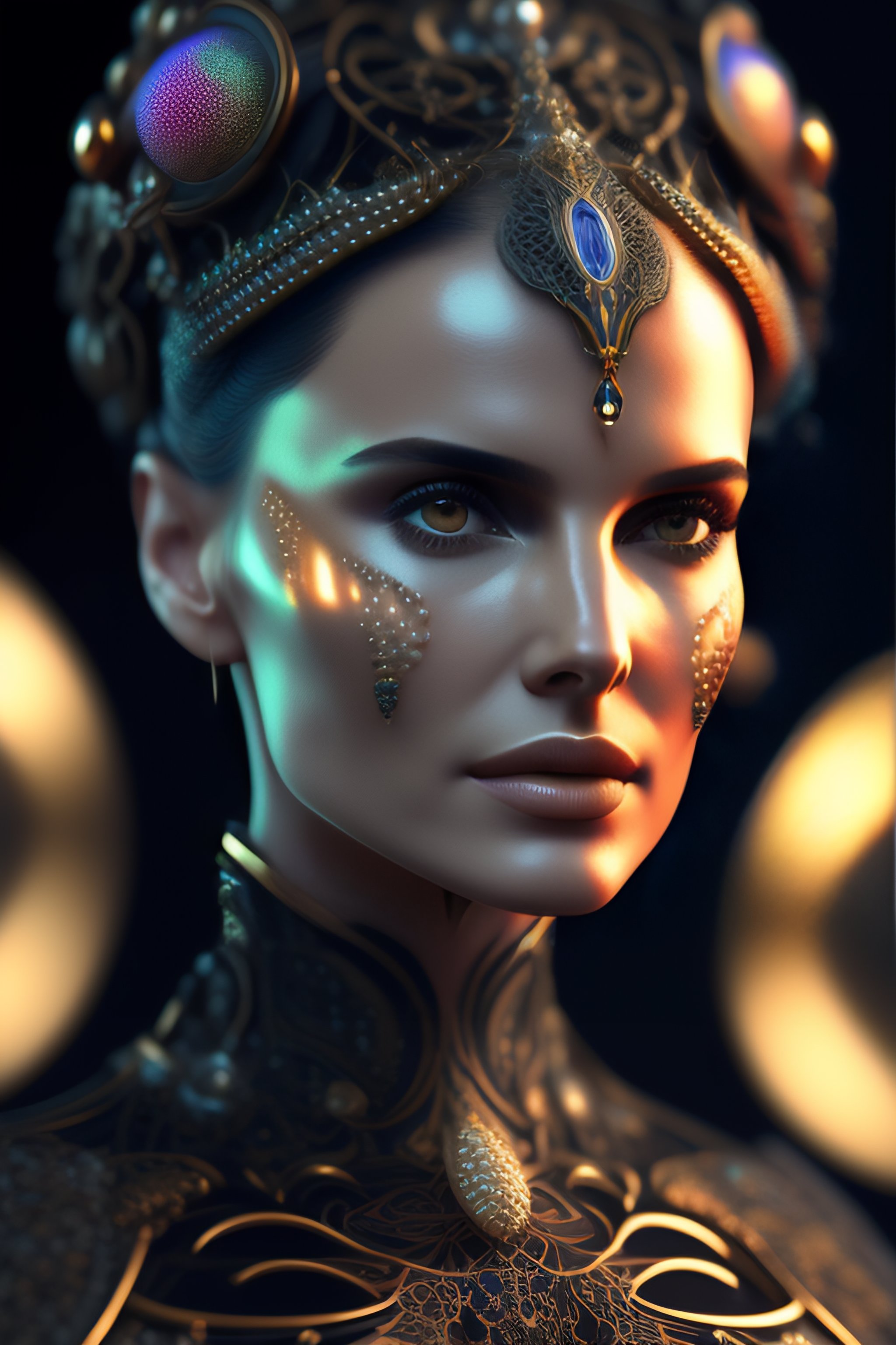 Lexica - Complex 3d render ultra detailed of a real face camera natalie ...