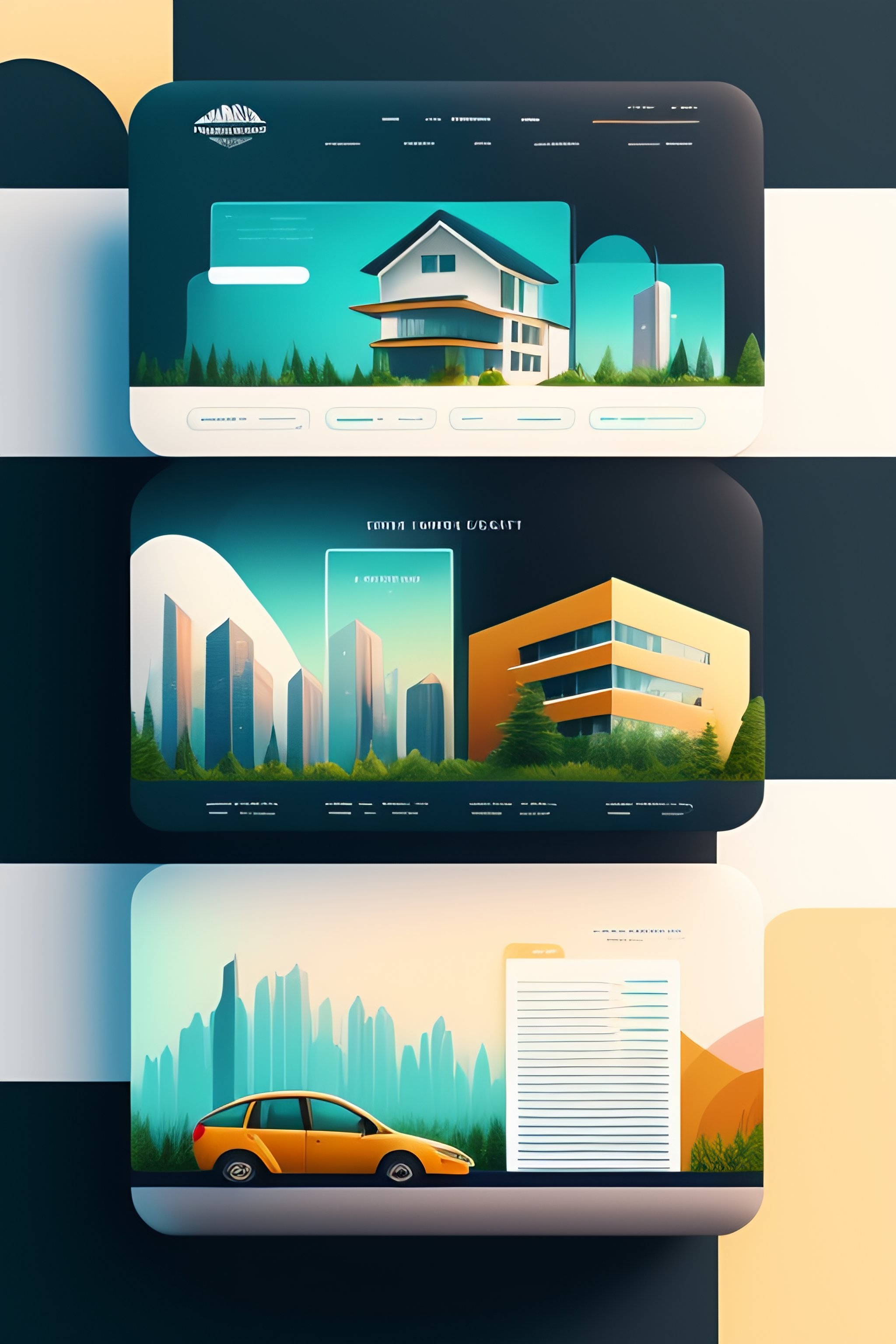 Lexica - Webpage background hero image for real estate company modern ...