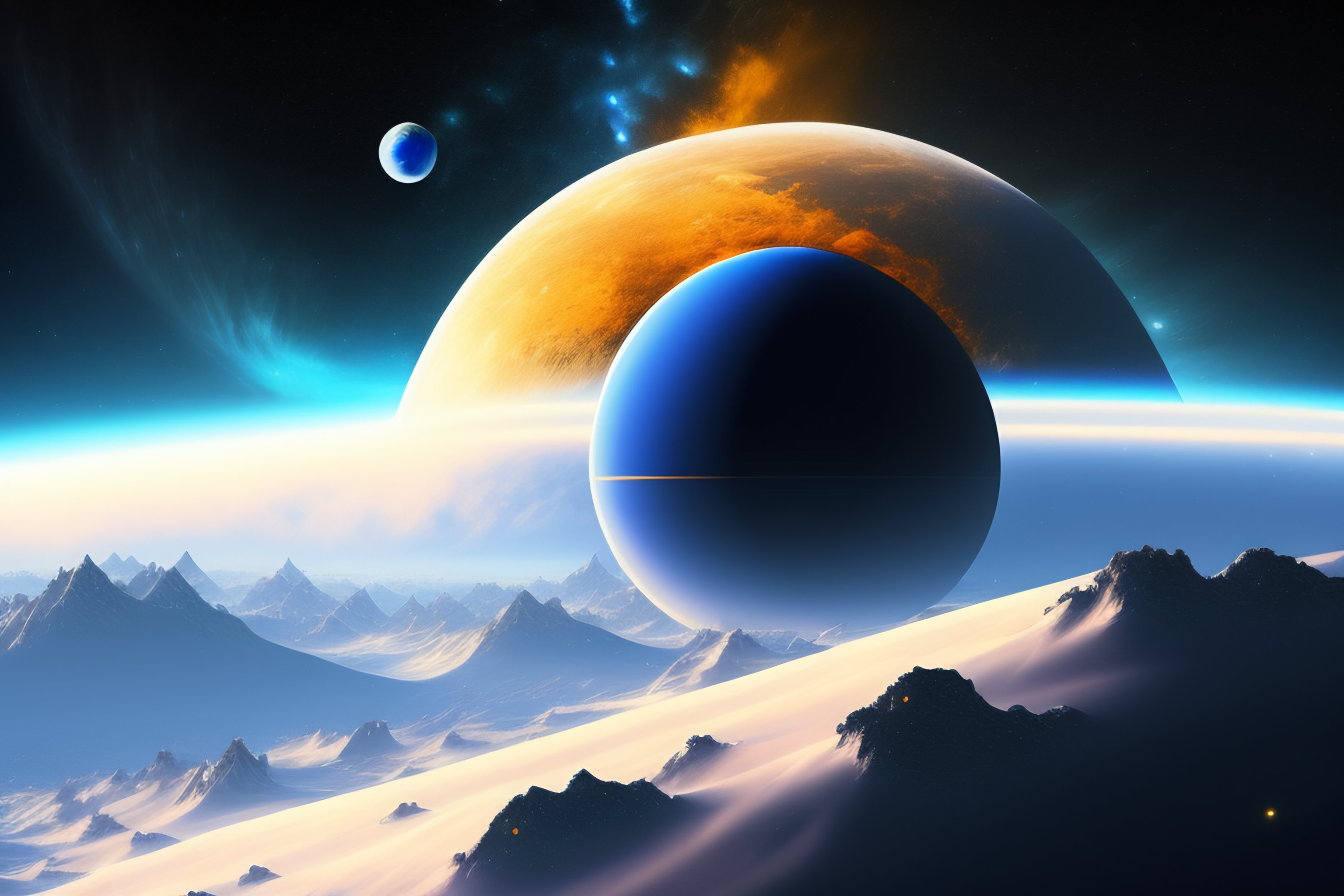 Lexica - Scifi digital art wallpaper deviantart black and blue ...