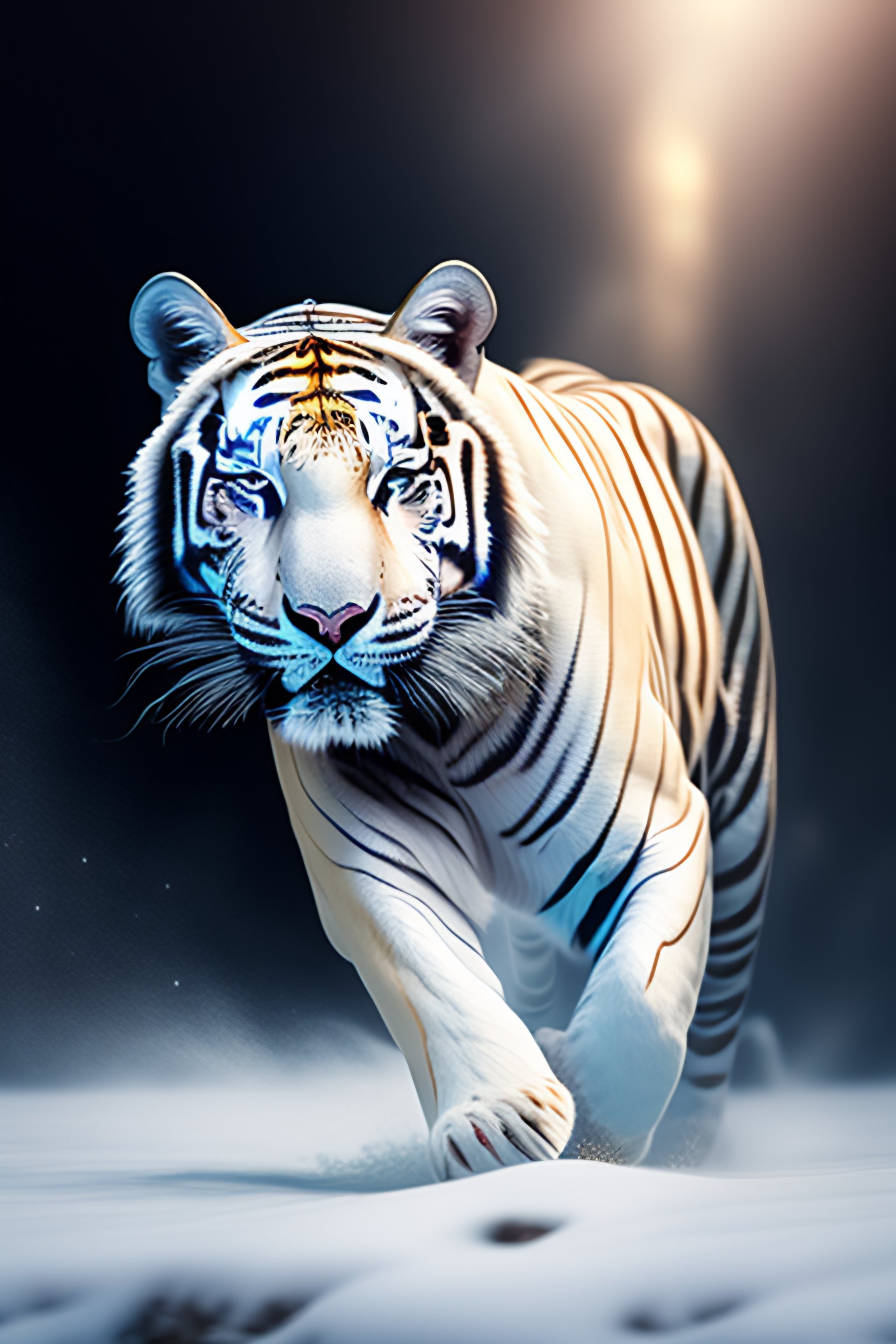 White Tiger Running
