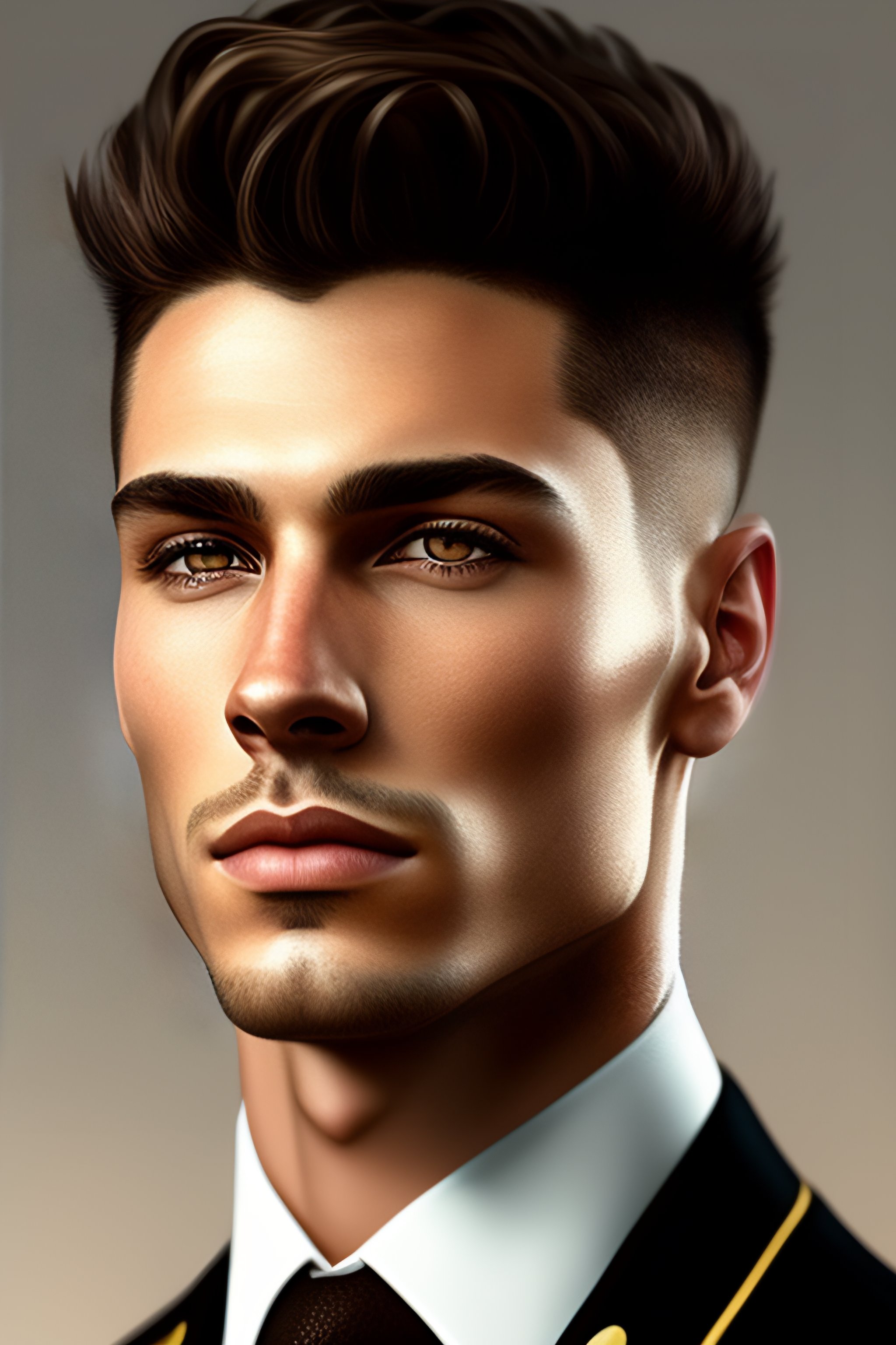 Lexica - Photorealistic portrait of a young butch professional man ...
