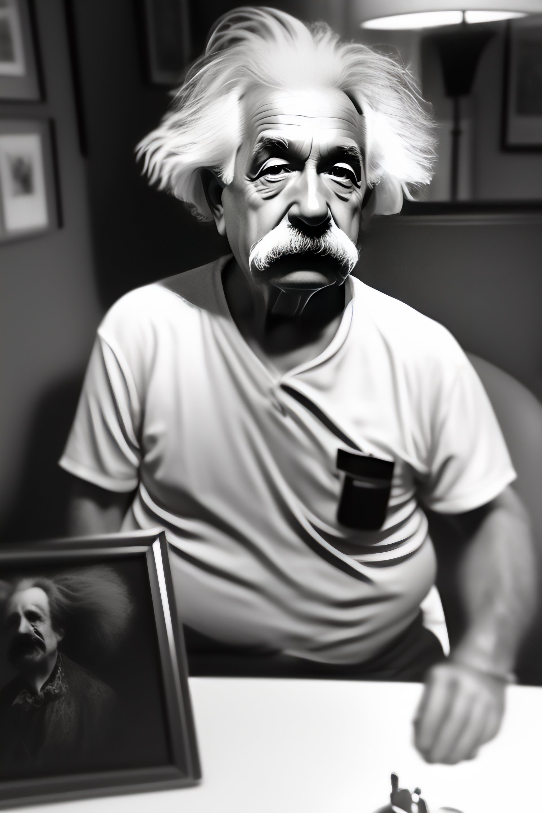 Lexica - Full shot body photo of Albert Einstein, professional majestic ...