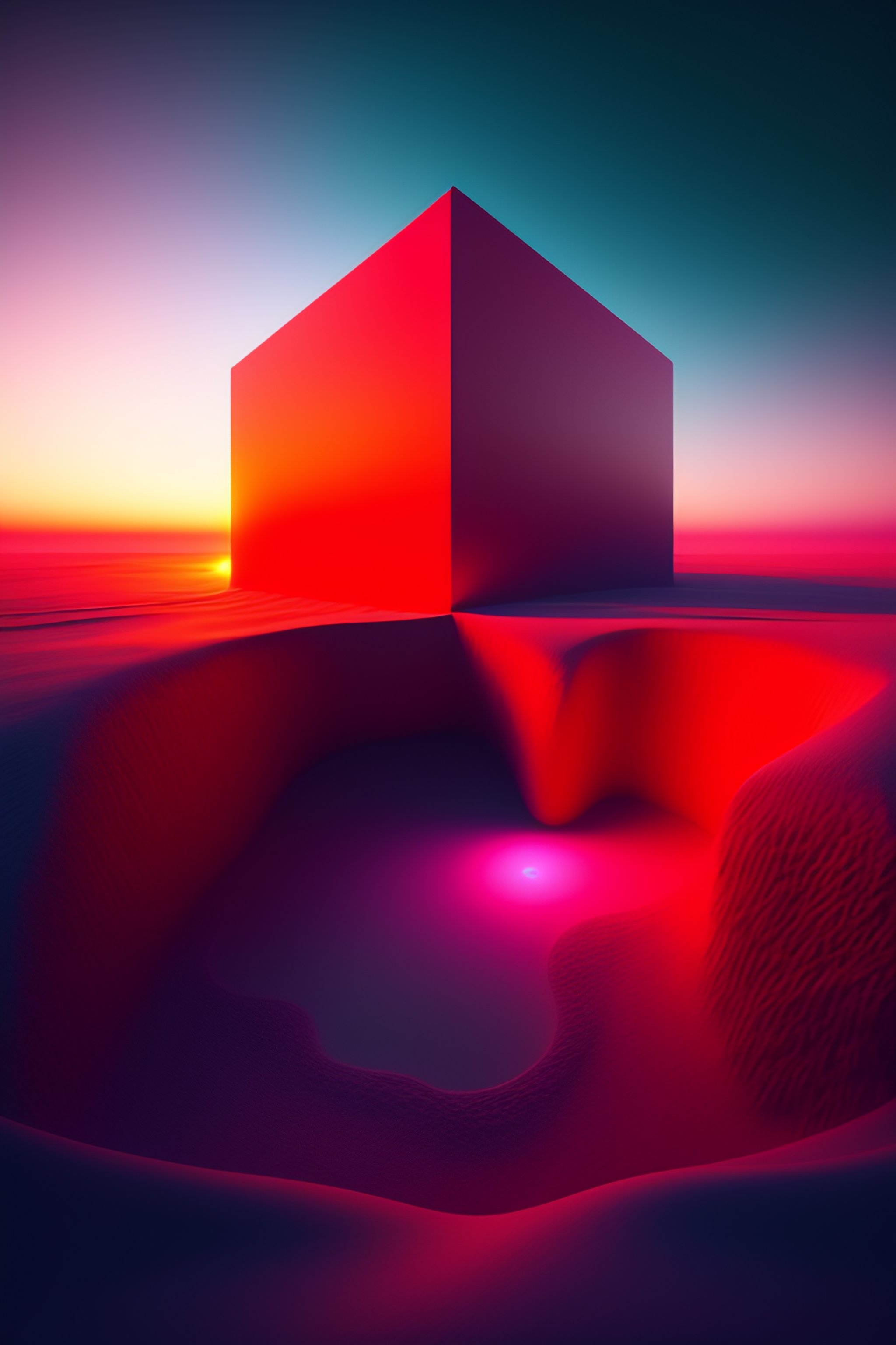 Lexica - A hd render of a surreal frozen landscape, cinematic lighting ...