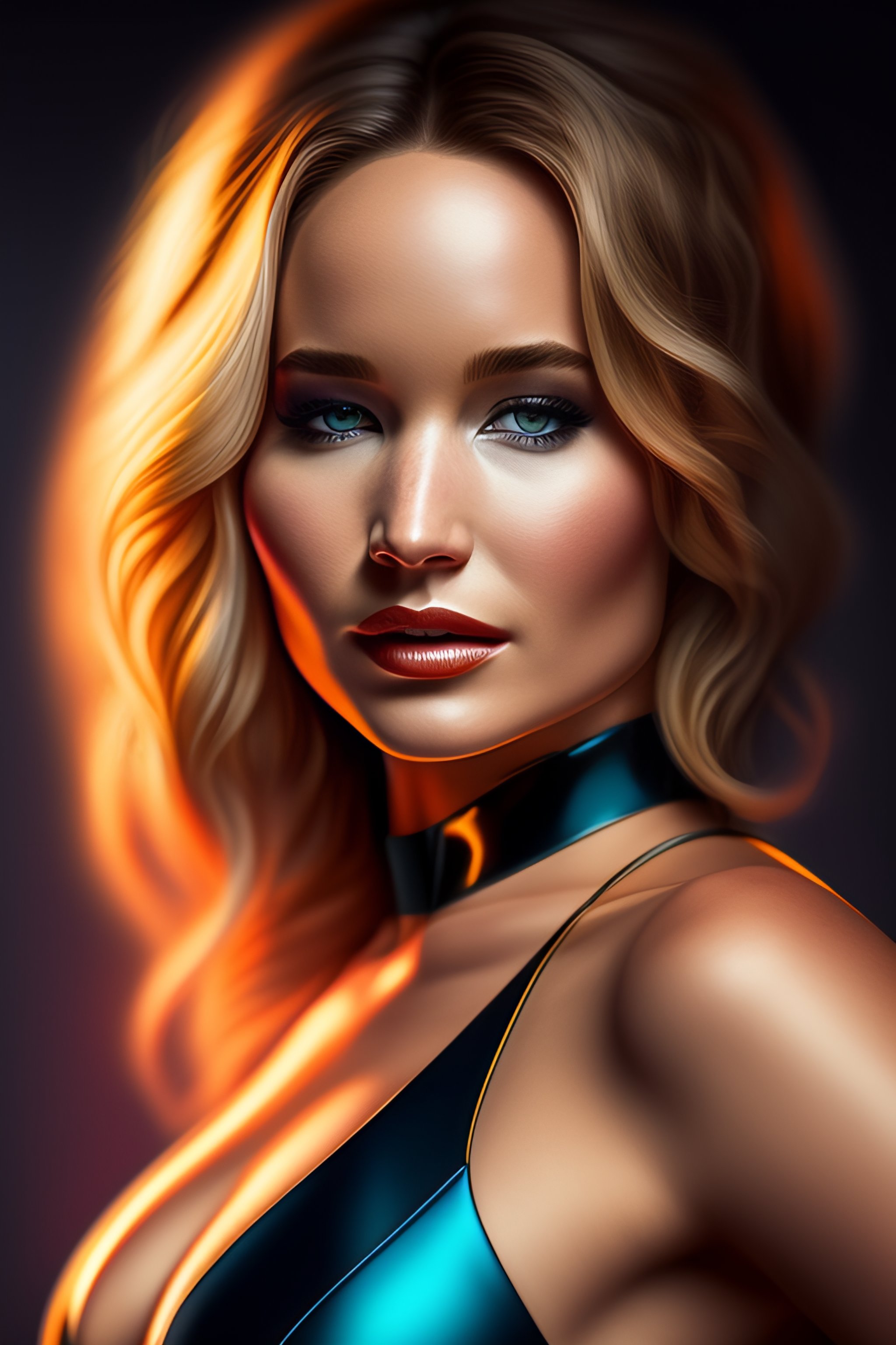 Lexica - Full length body photo of a Jennifer Lawrence in the style of ...