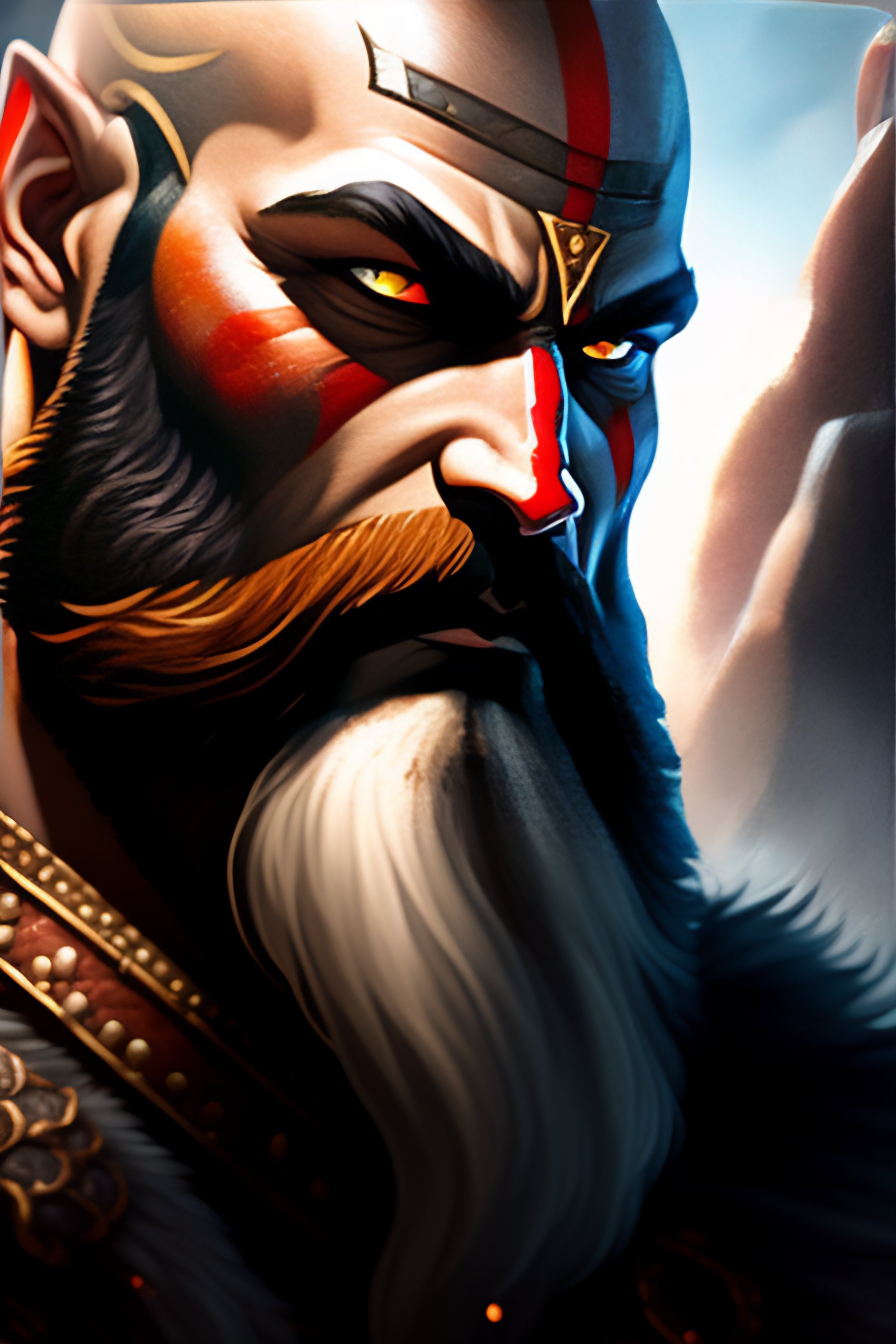 Lexica - God of War Kratos as a dwarven warrior in a mysterious cave ...