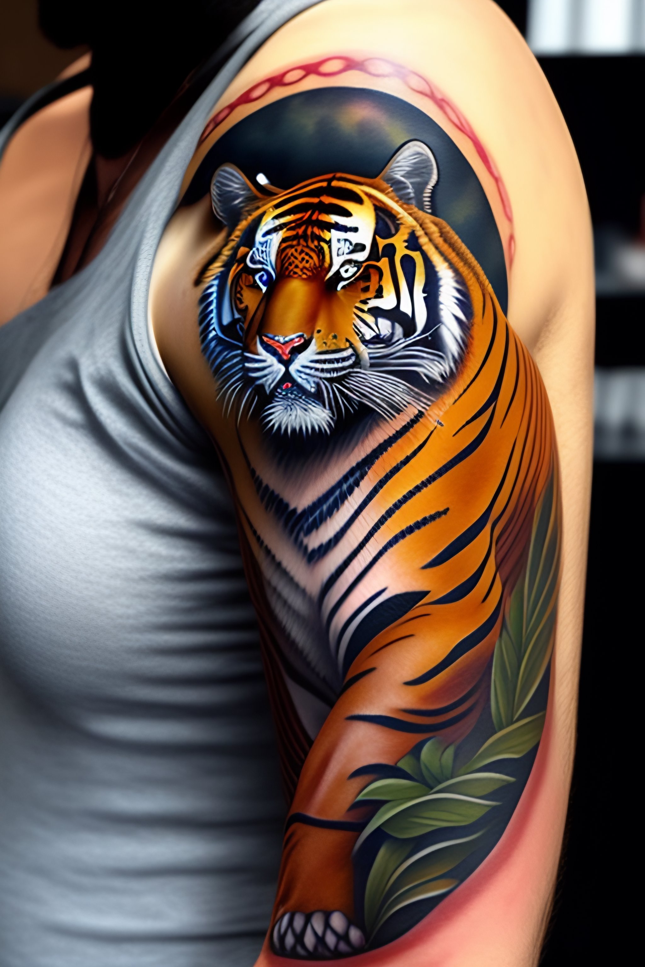 Lexica - Tiger person, giving a classic tattoo