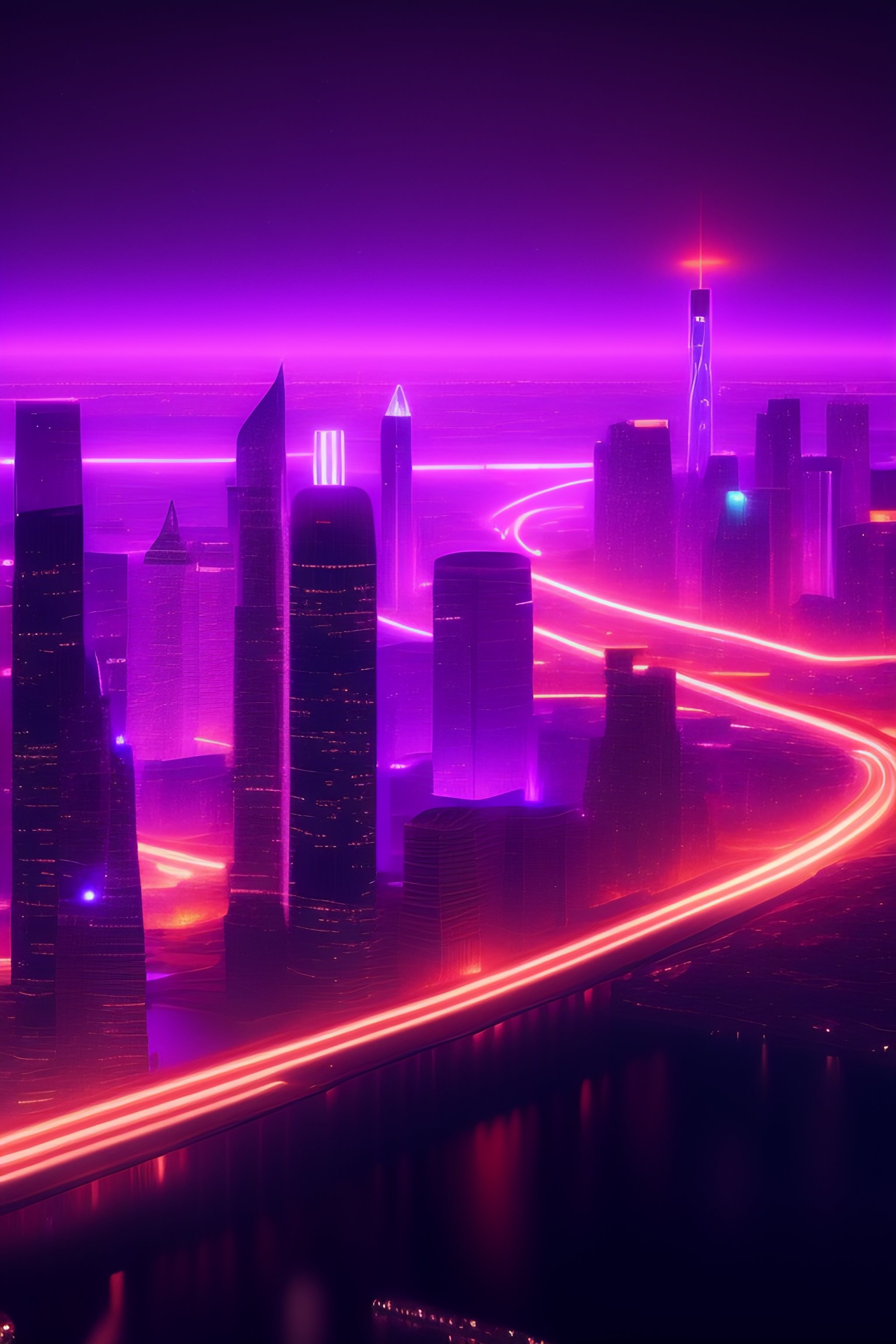 Lexica - An aerial view of a city at night, long exposure, instagram ...