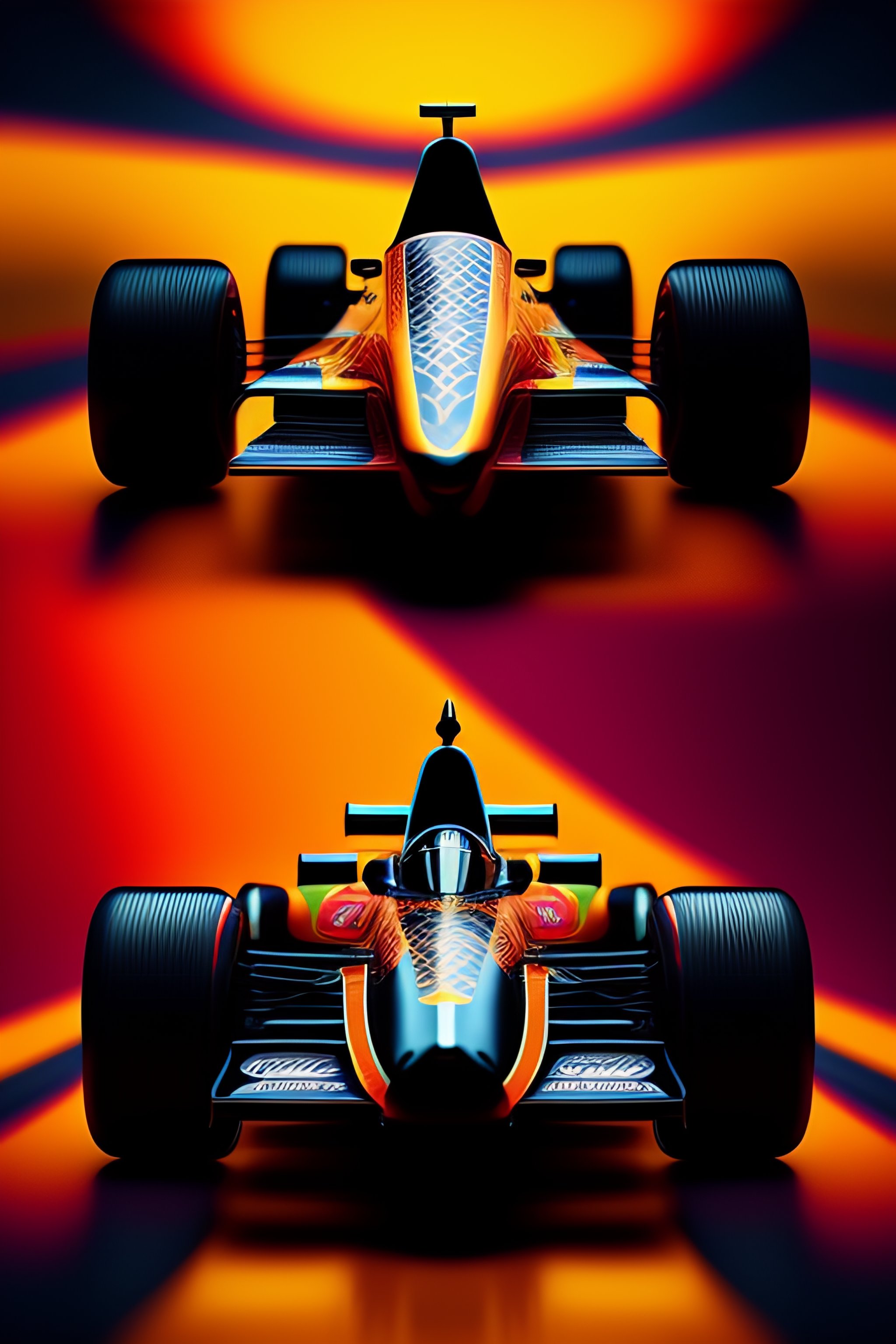 Lexica - Formula 1 Car with Incan patterns