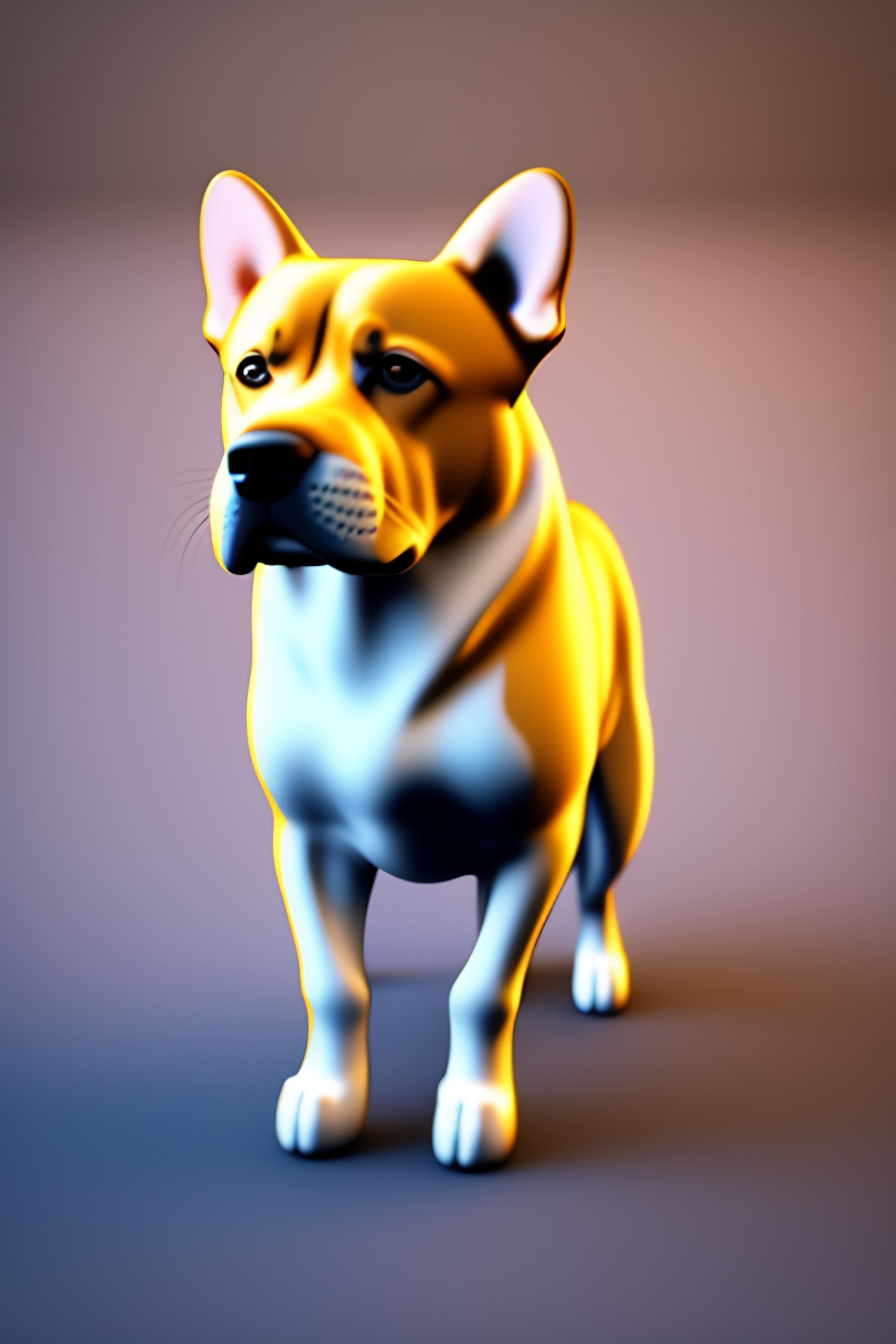 Lexica - Minimalist dog toy, 3d render