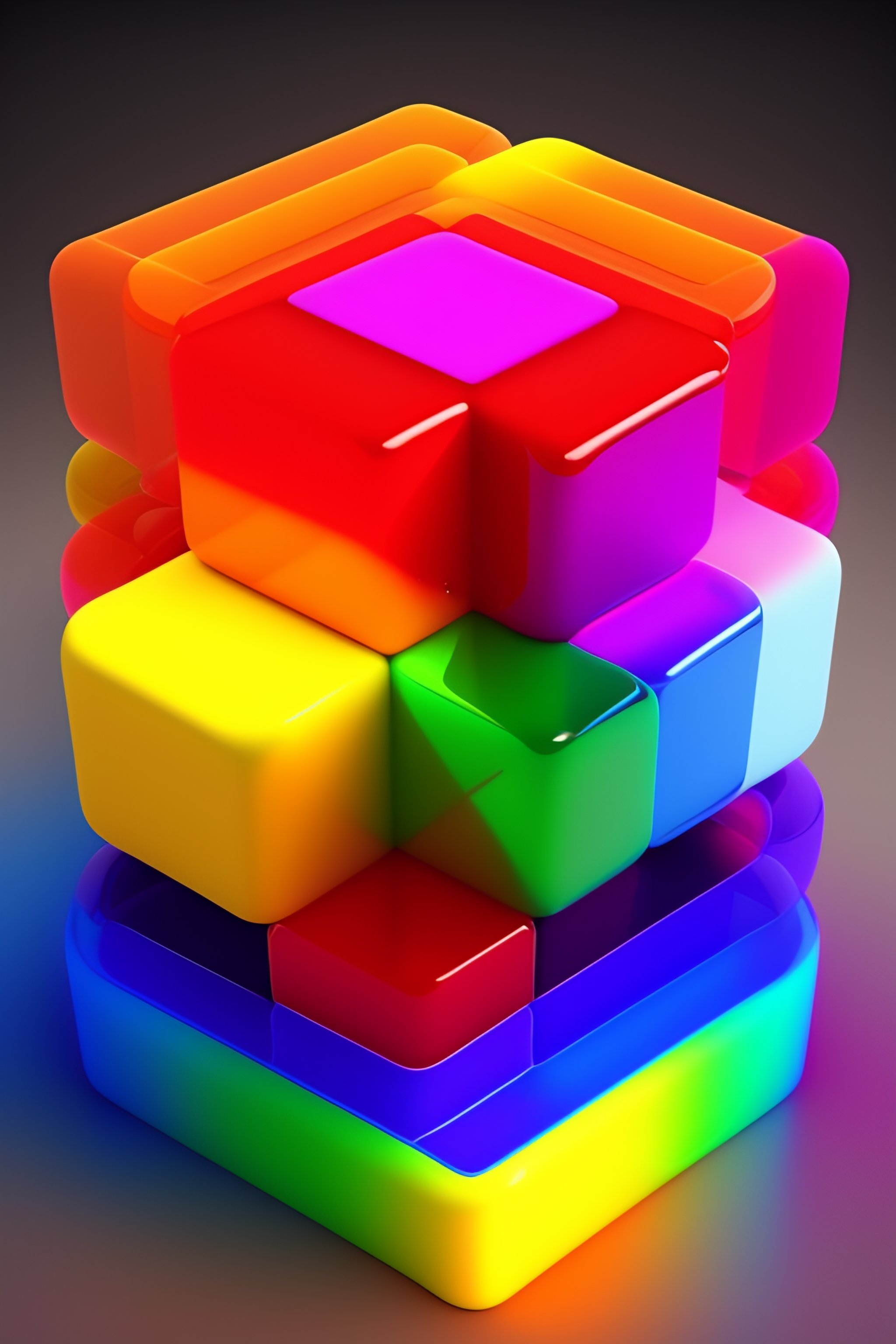 Lexica - 3d rainbow cubes