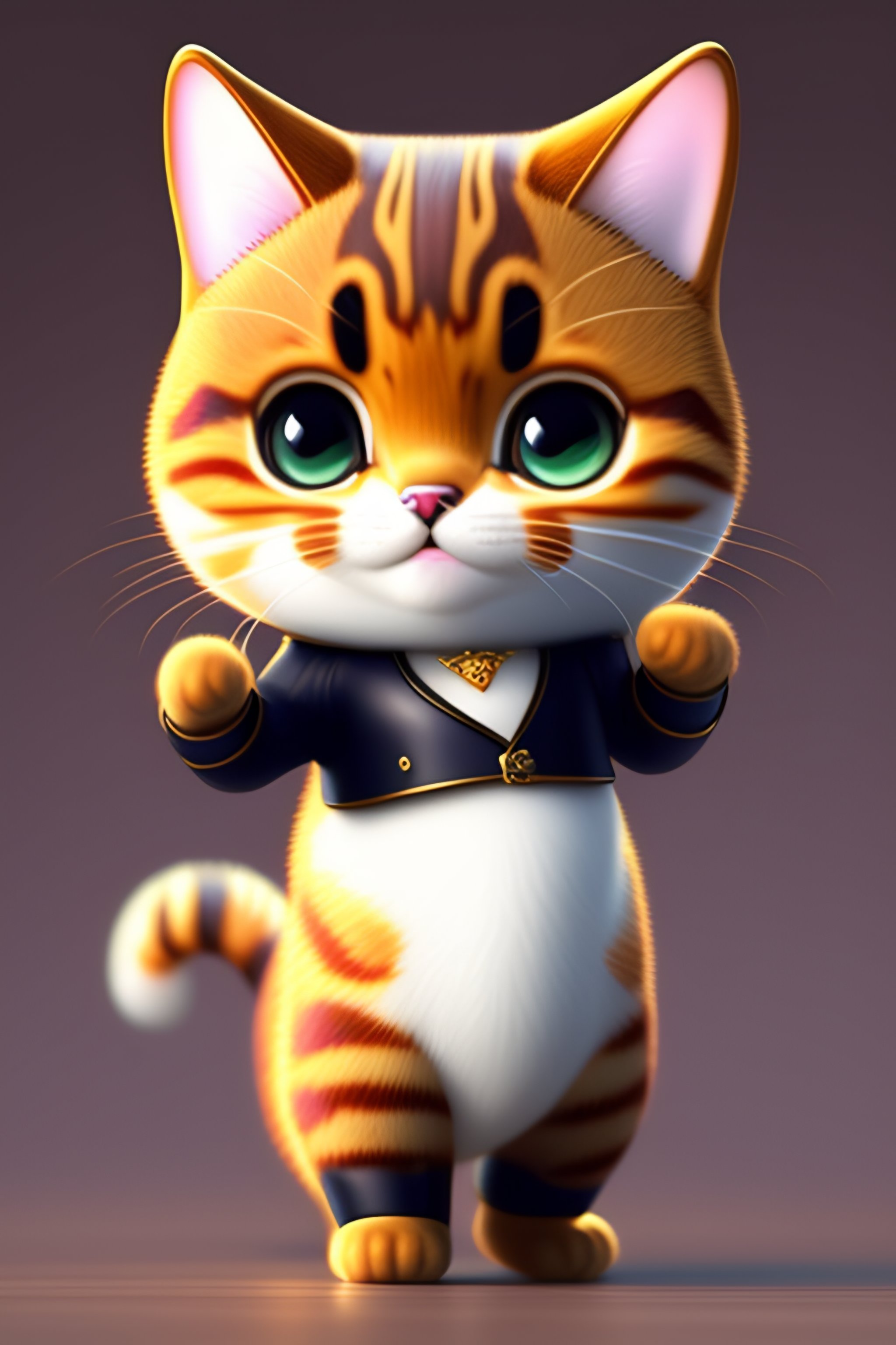 Lexica - Cute chibi cat dancing