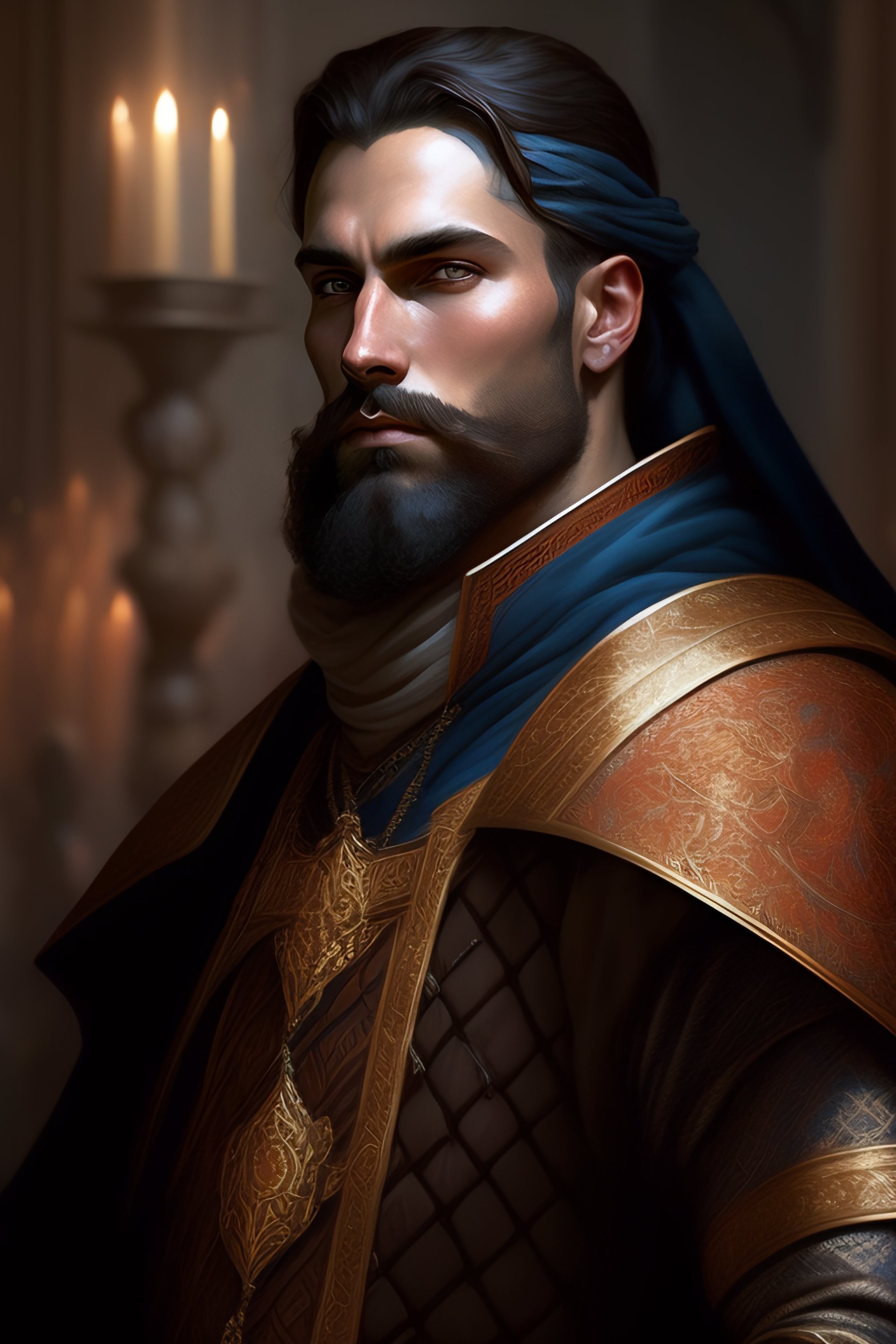 Lexica - Medieval portrait of a man sharp features, grim, cold stare ...