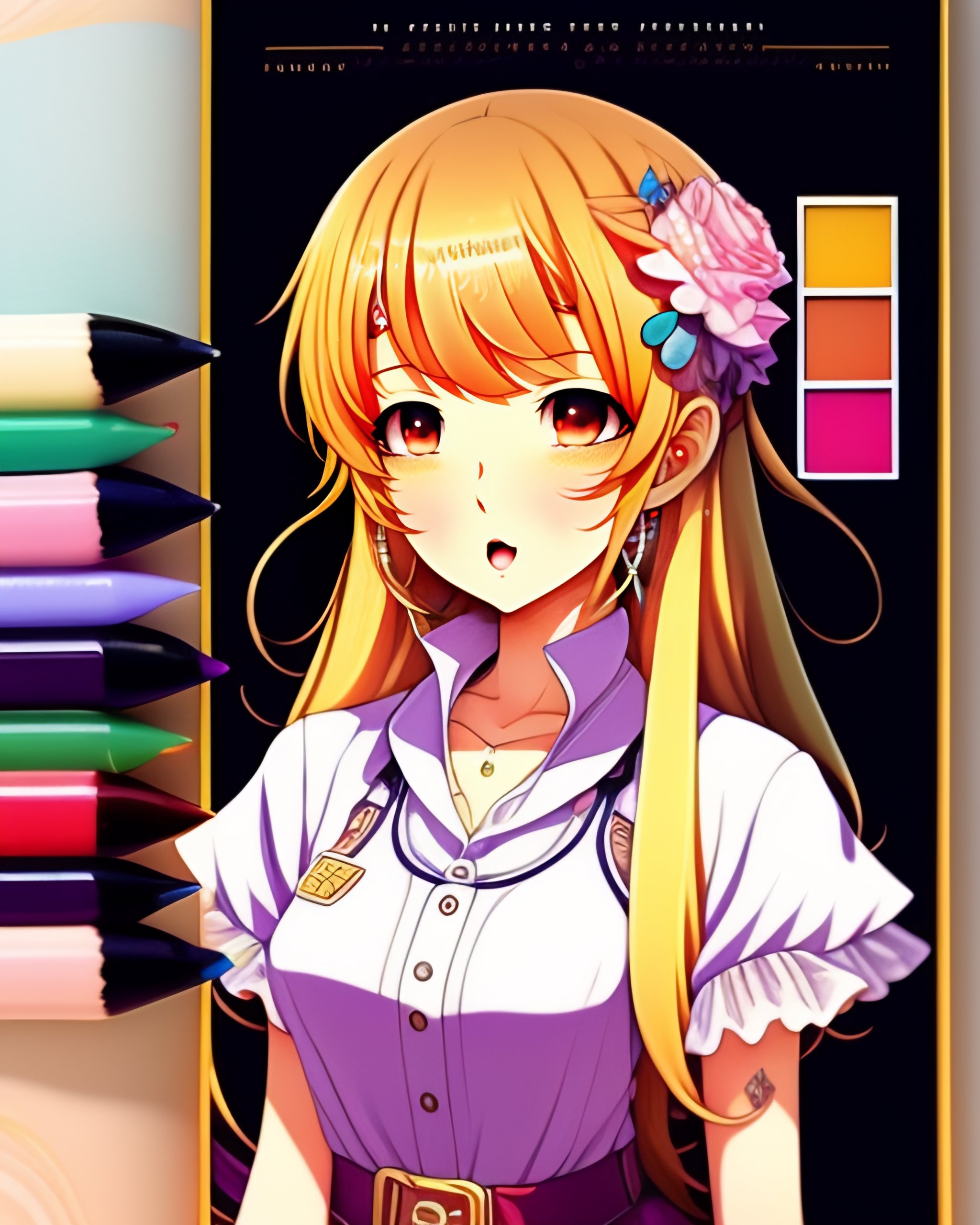 Lexica - Anime Girl Coloring Book: High Quality Illustrations, kawaii