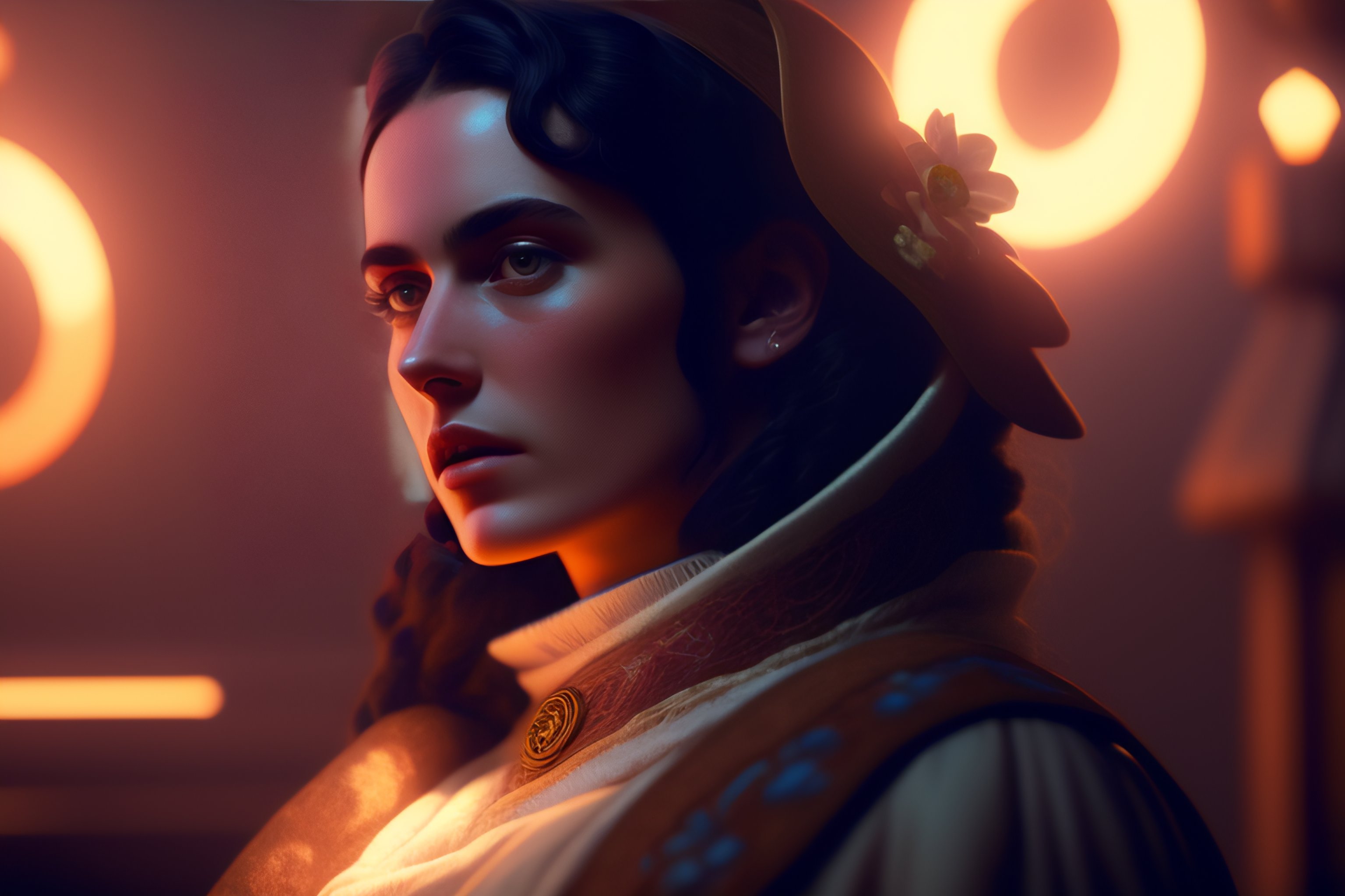 Lexica - Full body unkempt scruffy sleepless female sailor with choppy ...