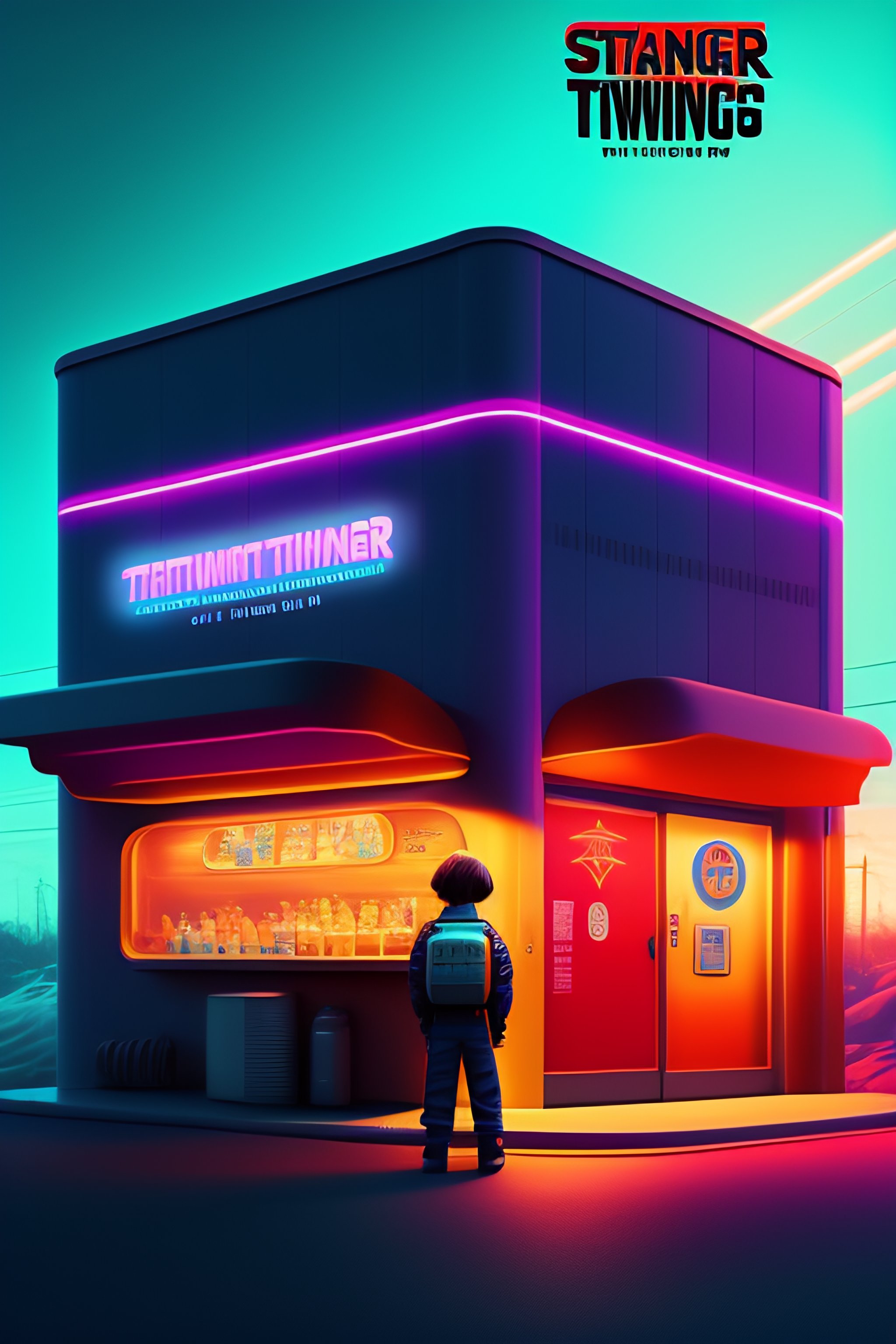 Lexica - Stranger things cinema poster whitout paw patrol in front ...