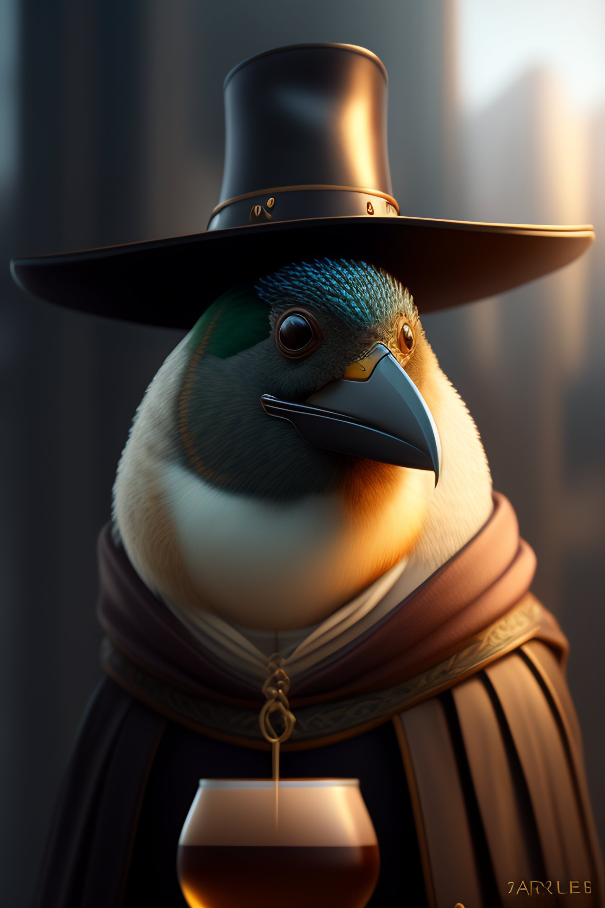 Lexica - A portrait of a plague doctor as a kiwi bird, made by stanley ...