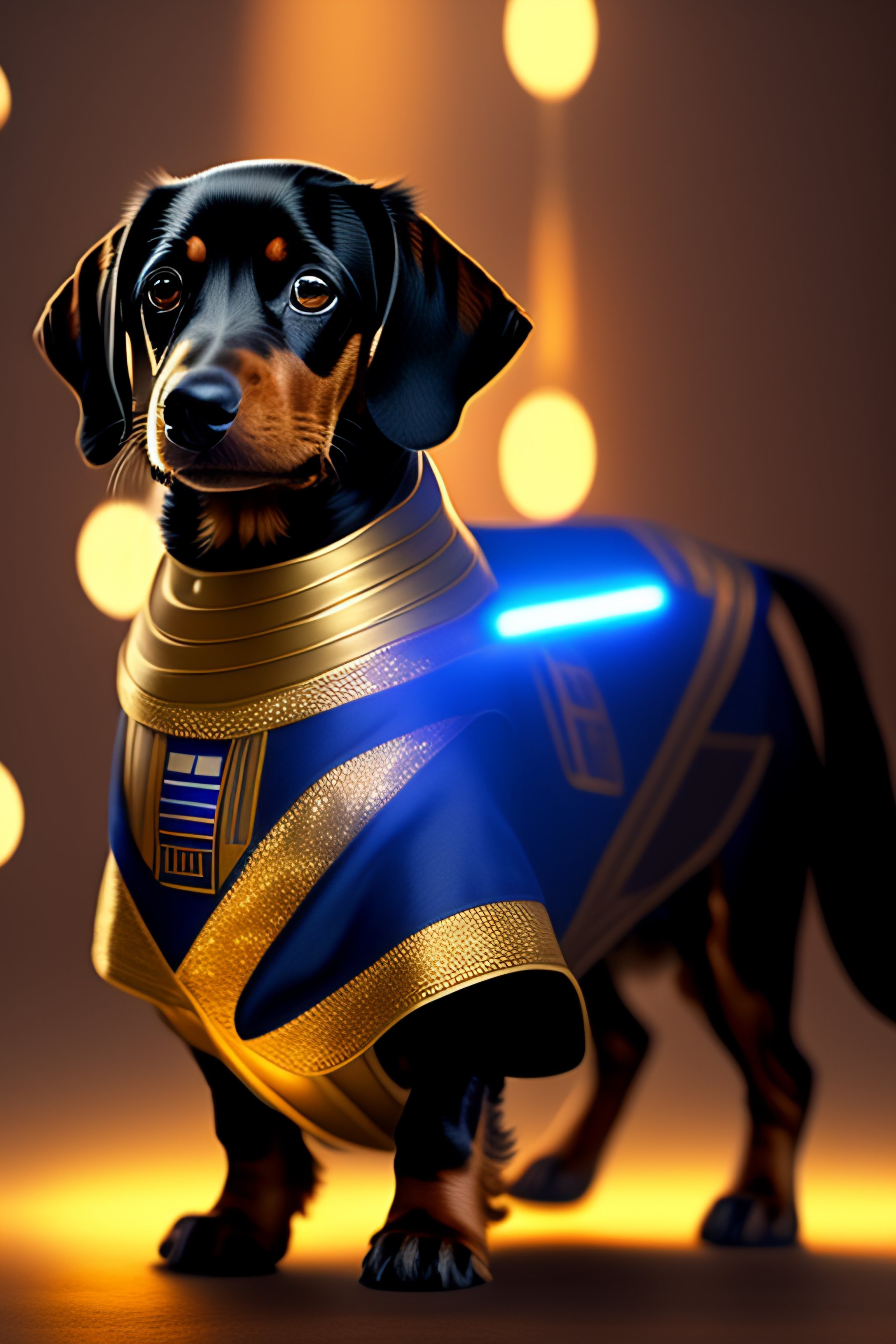 Lexica - Star Wars scene artificial intelligence a small black and ...