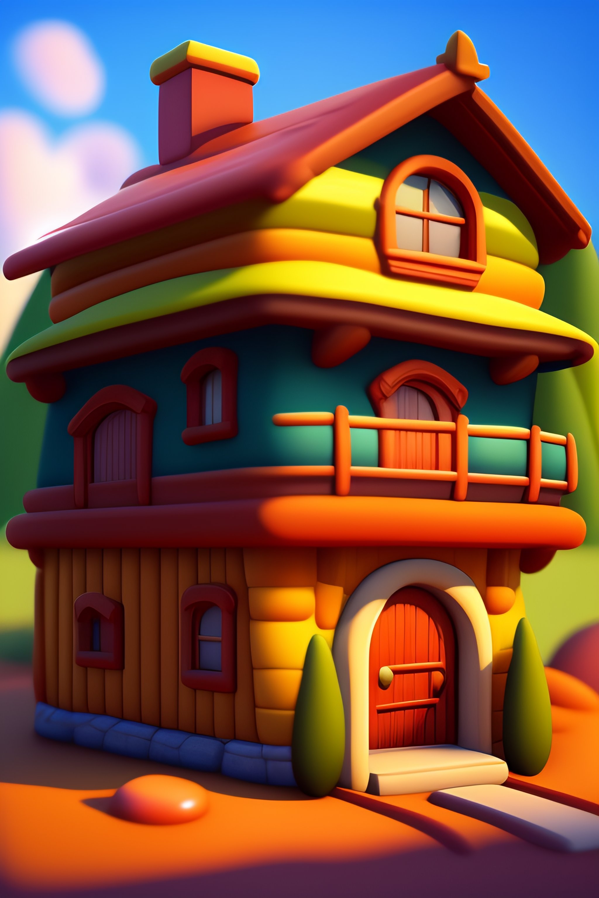 Lexica - 3d stylized little game building shop