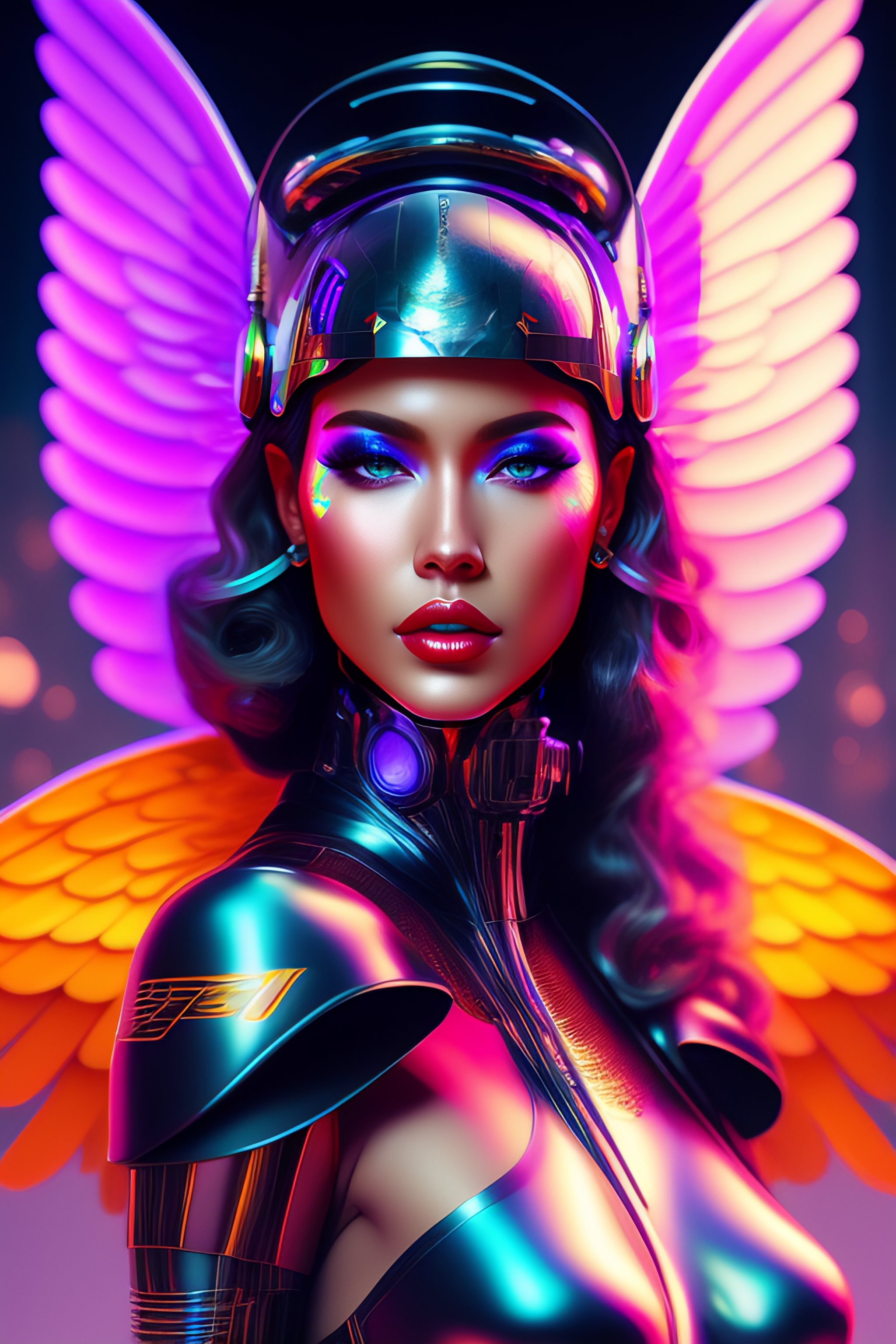 Lexica - A cybernetic sexy nun, vaporwave aesthetic, colorful ...