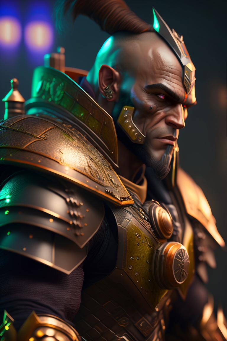 Lexica - Cyberpunk old orc knight, highly detailed, unreal engine 5 ...