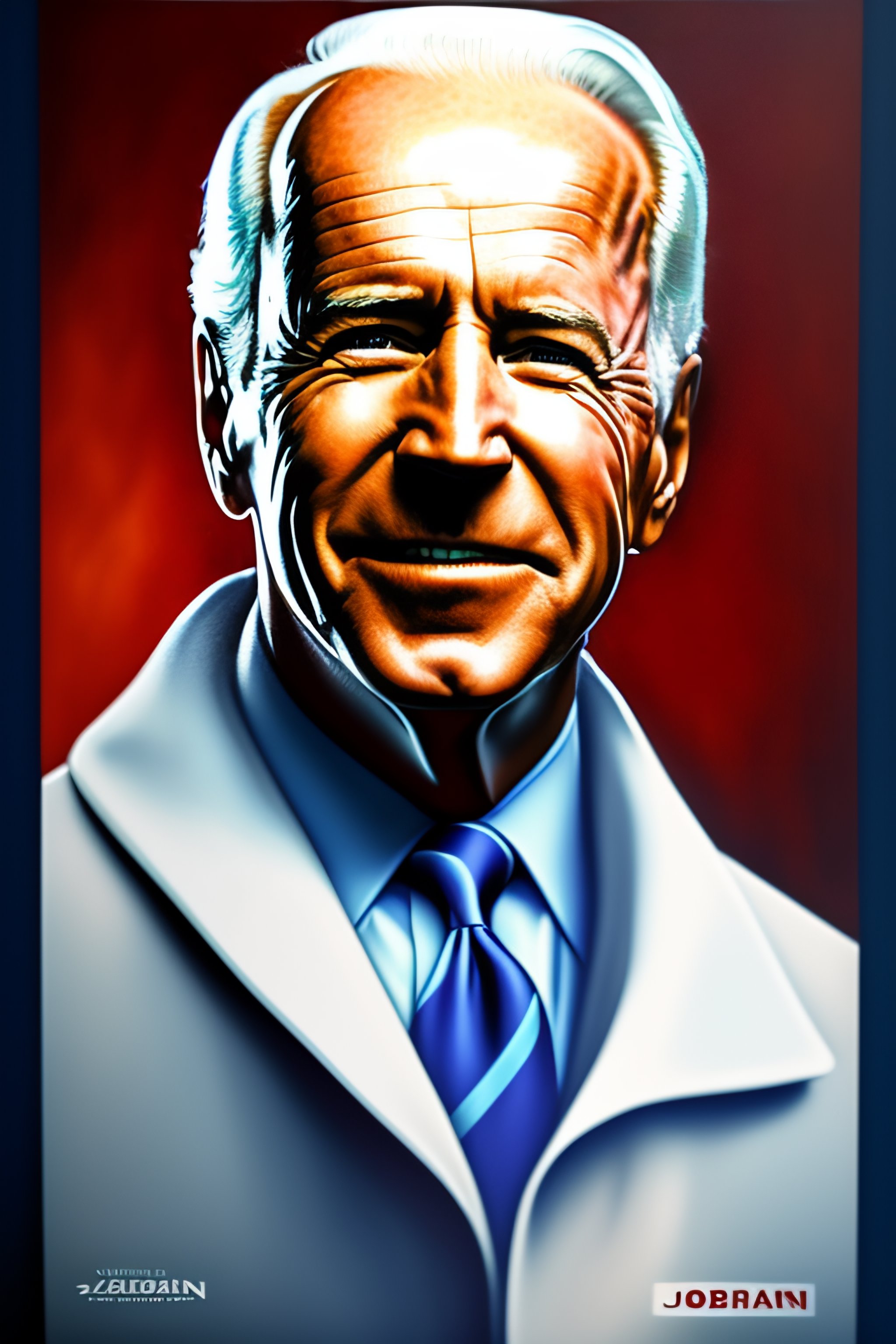 Lexica - Portrait of Joe Biden in a straight-jacket