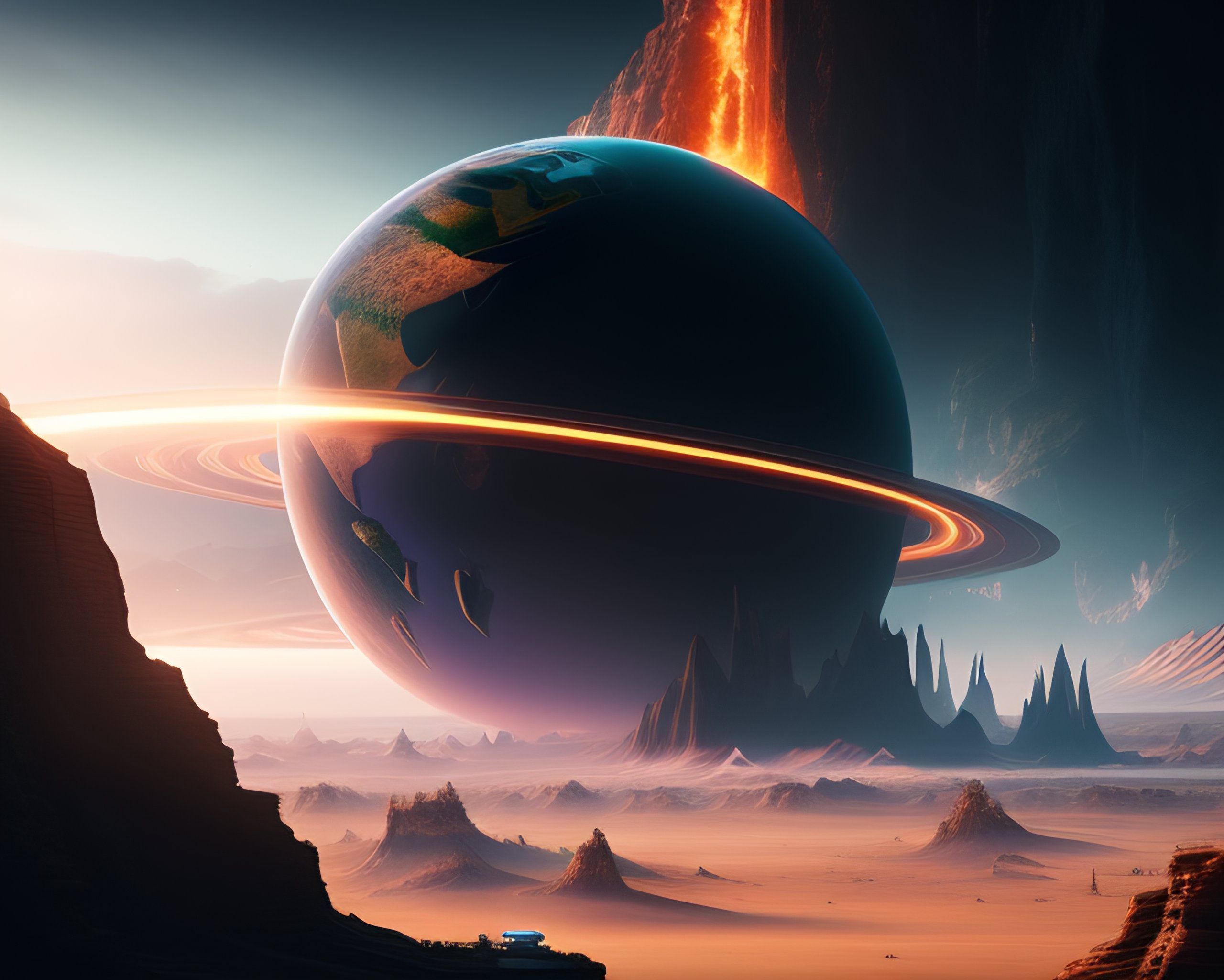 Lexica - Planet earth breaking in half, scenic, detailed, epic Steven ...