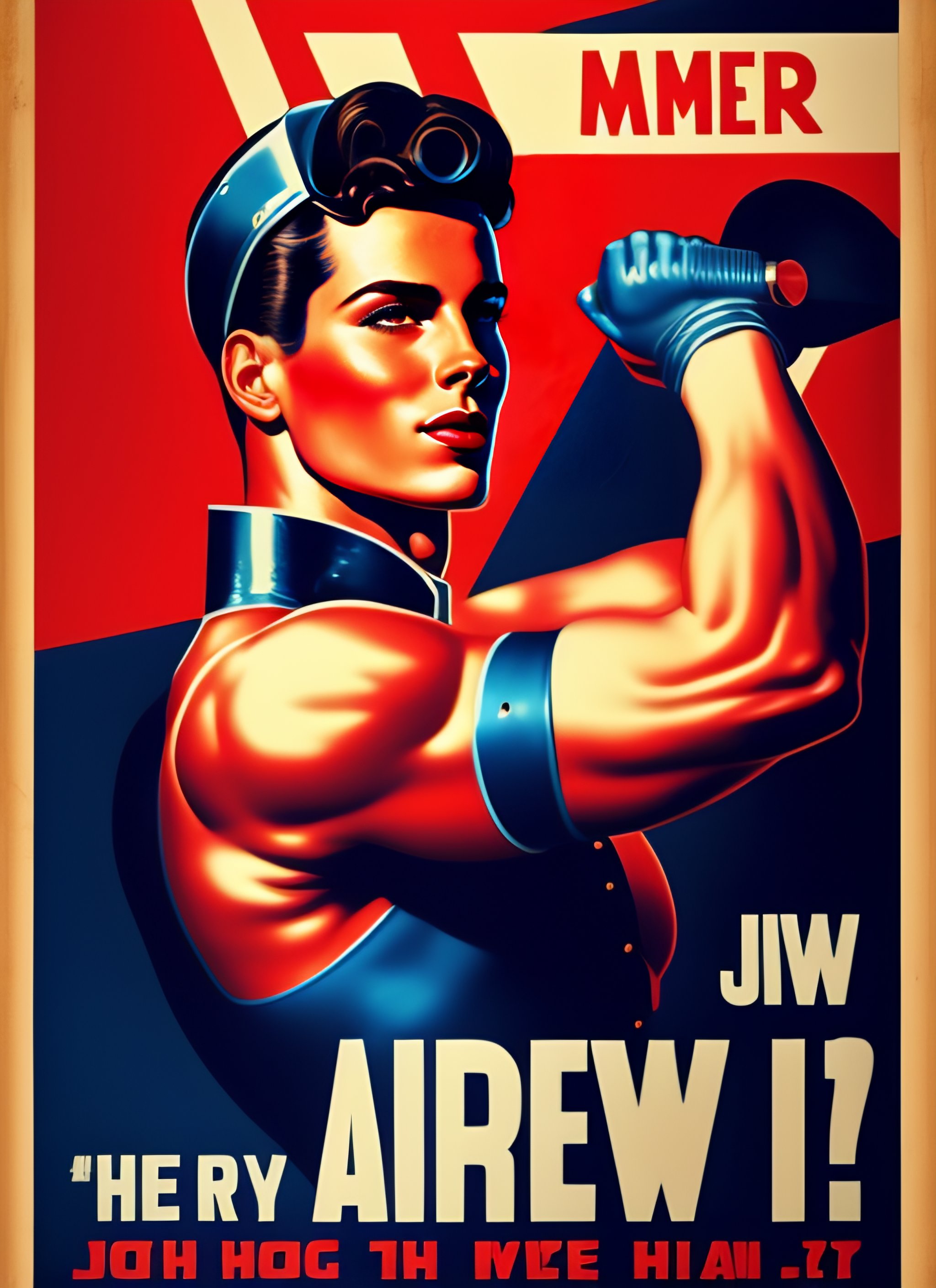 Lexica - A male young man the riveter "We can do it !" poster by John ...