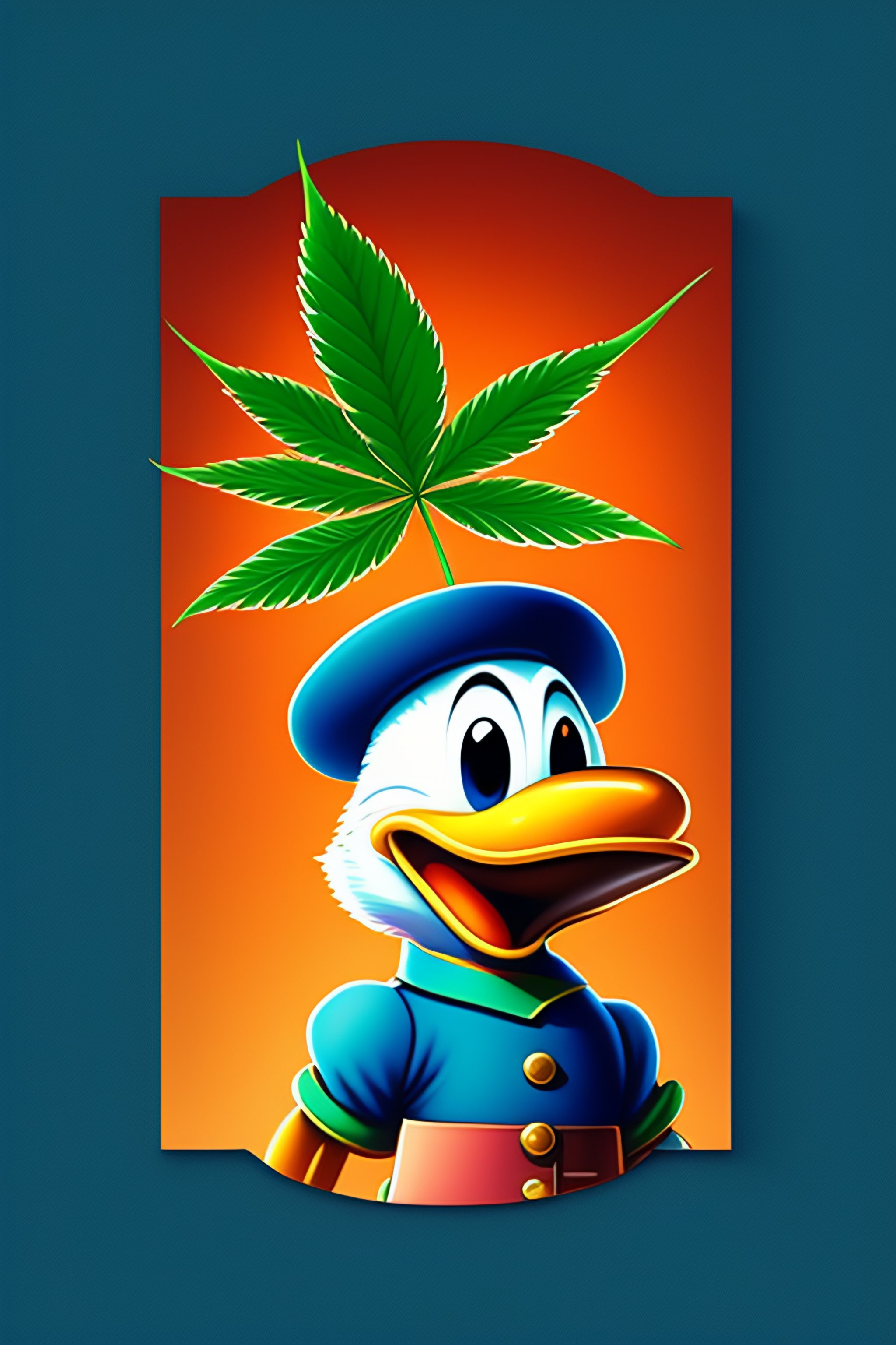 Donald Duck Smoking Weed