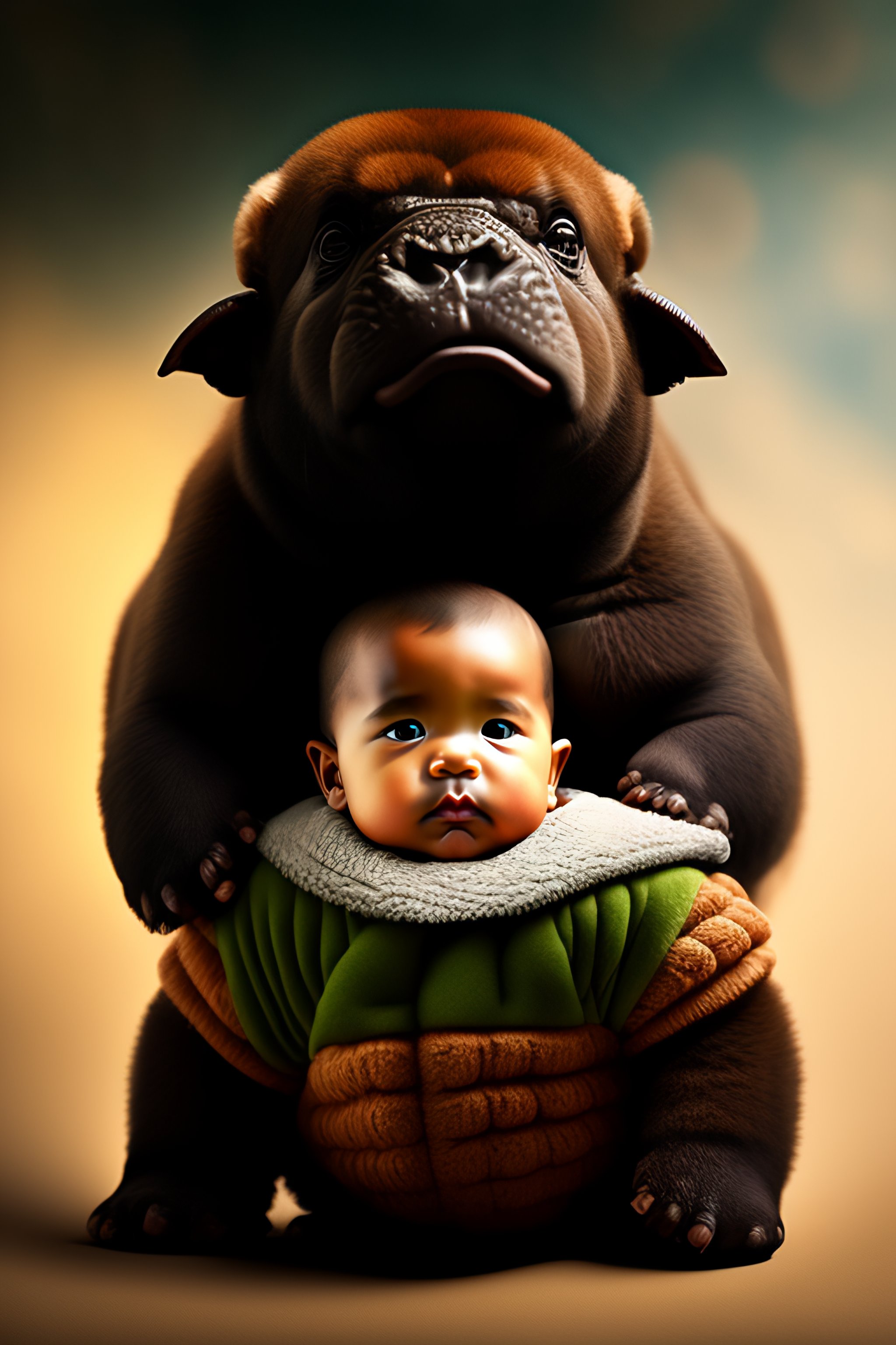 Lexica - Rancor baby portrait