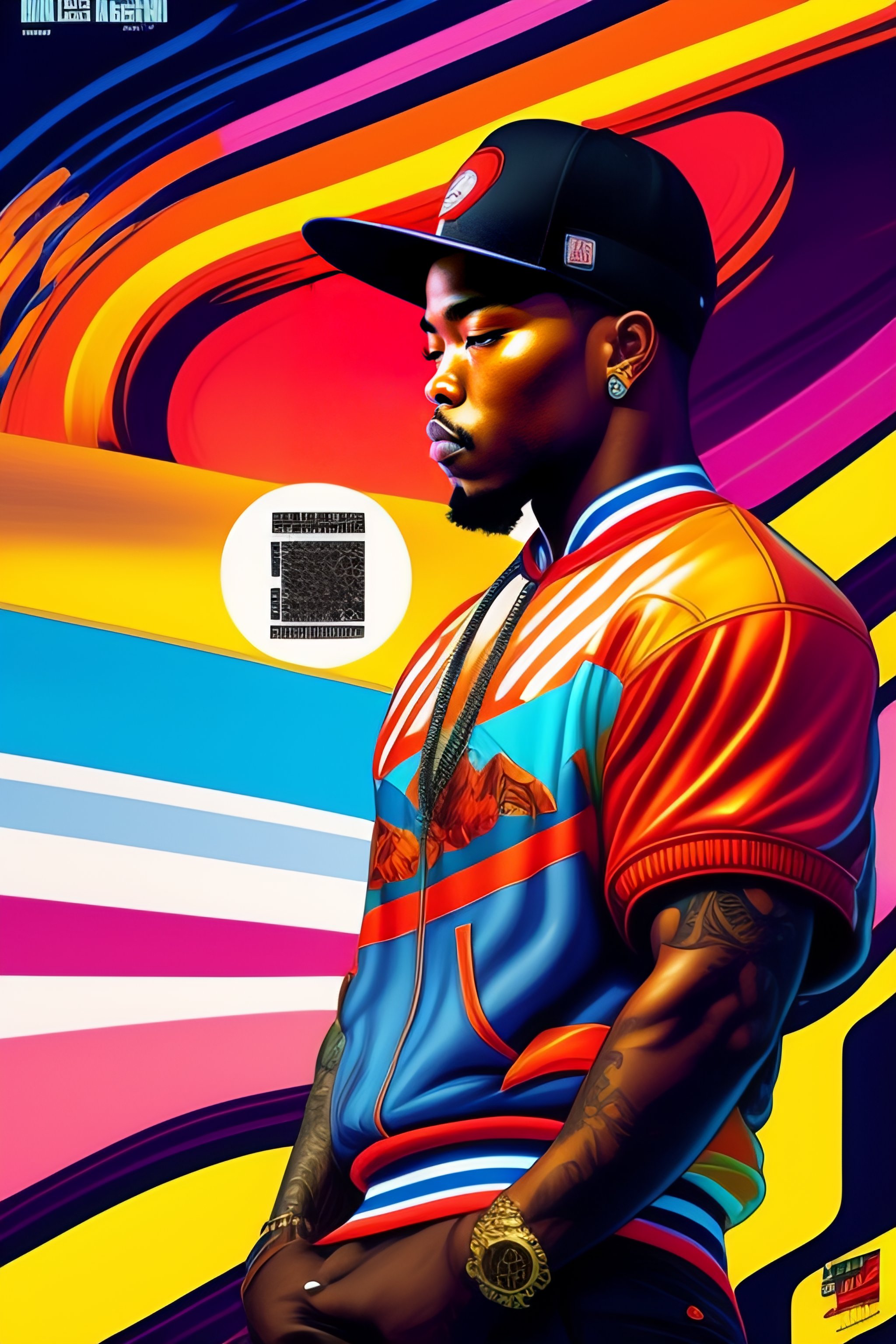 Lexica - Hand drawn, comic book style, Full body hiphop streetwear drip ...