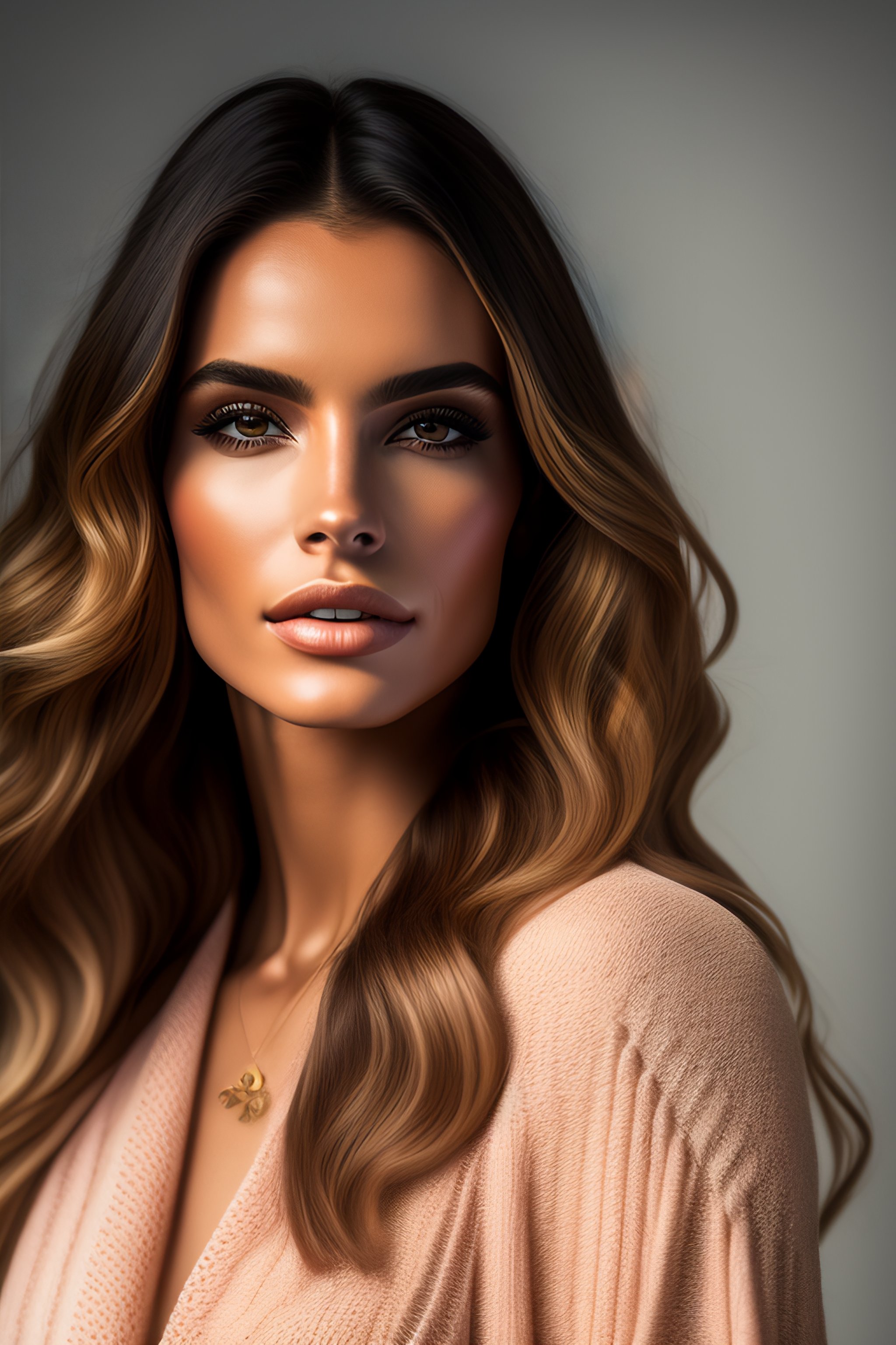 Lexica - Full body studio portrait of over 22 spanish model wearing ...