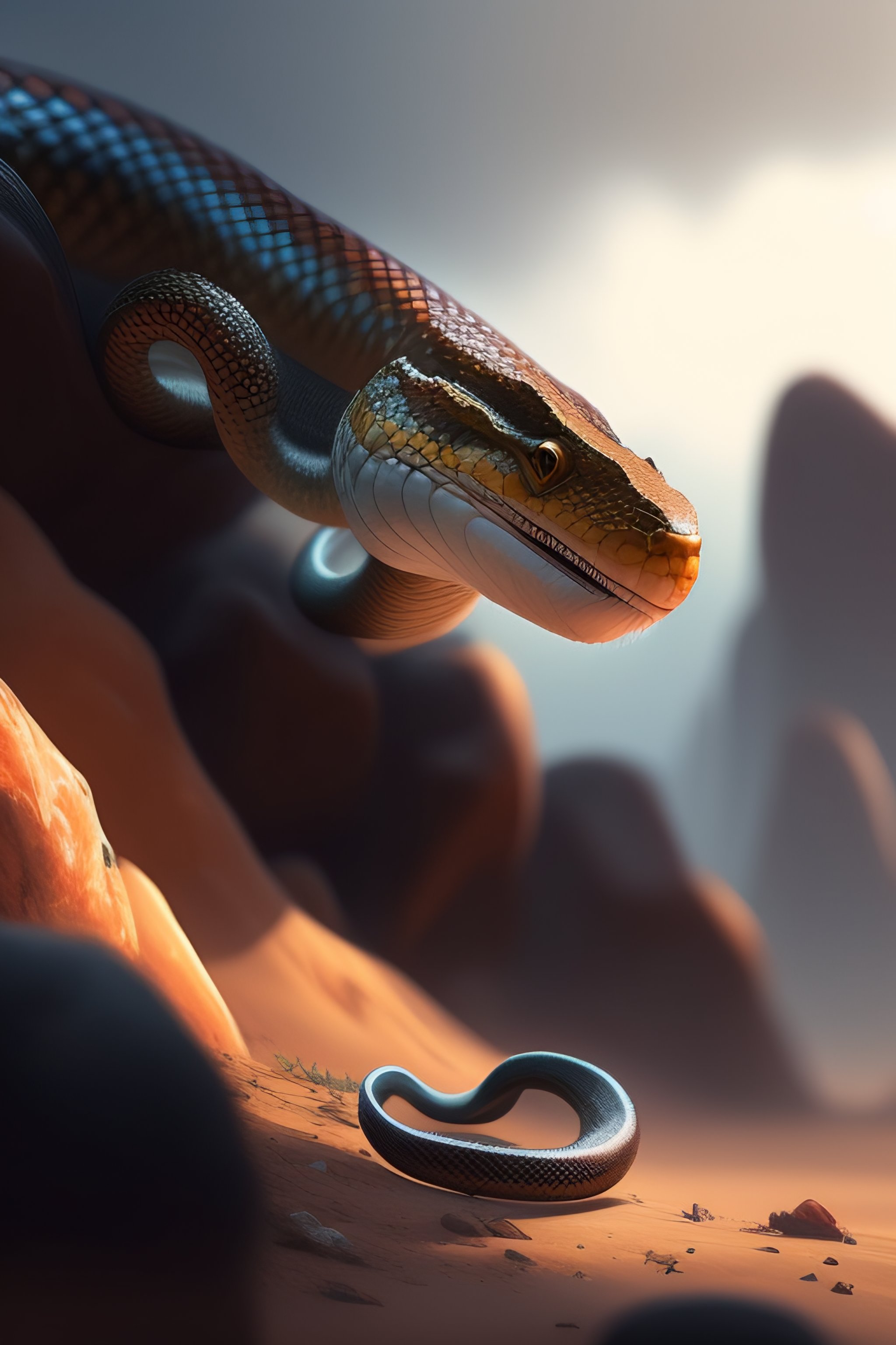 Lexica - A snake, greg rutkowski, digital art, realistic painting, dnd ...