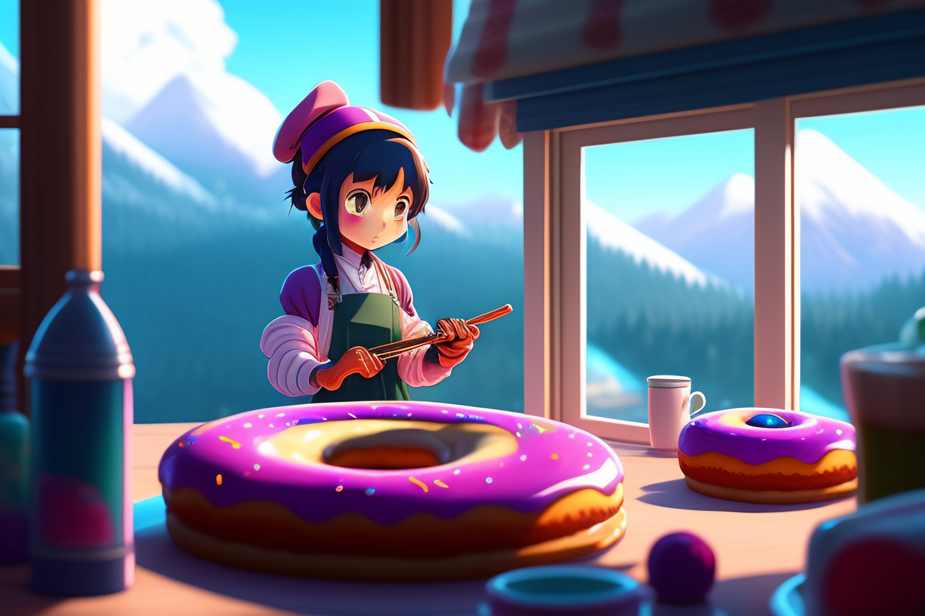 Lexica - Create a high resolution artwork of lofi ,Anime Little Girl is ...