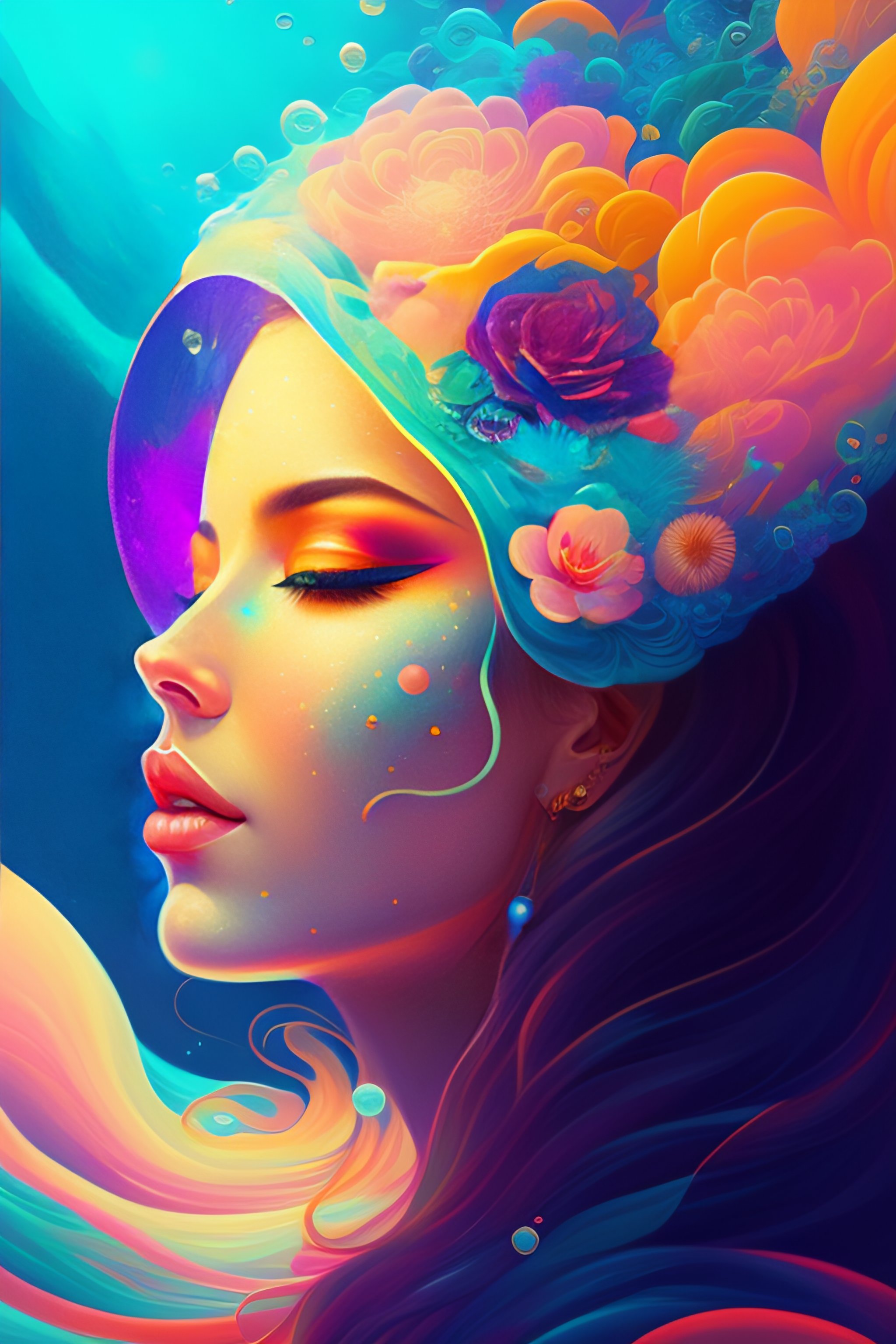 Lexica - Flowery face tattoos, by petros afshar, ross tran, peter ...