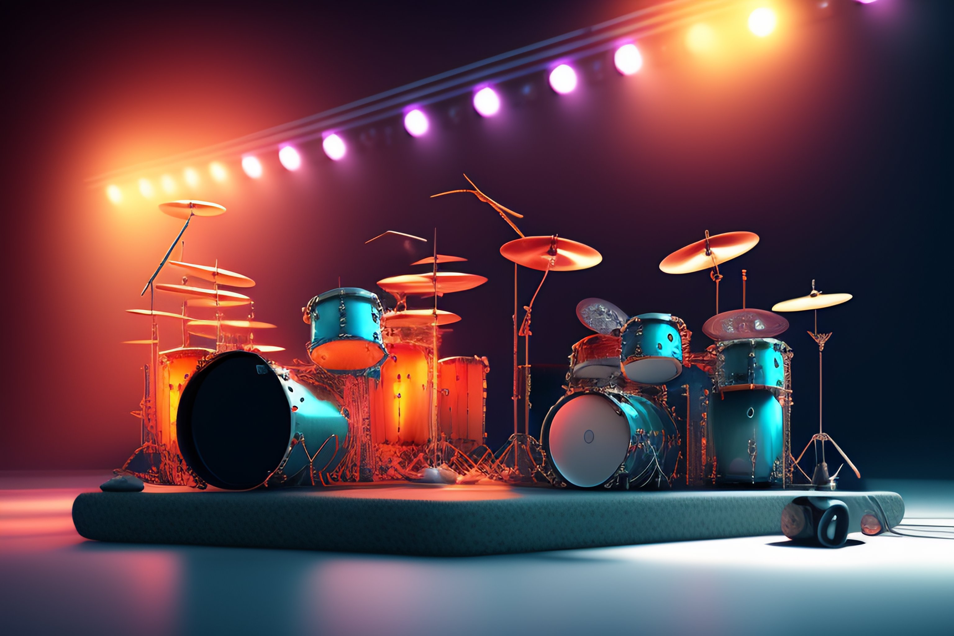 Lexica - Epic rock and roll band, 3D octane render